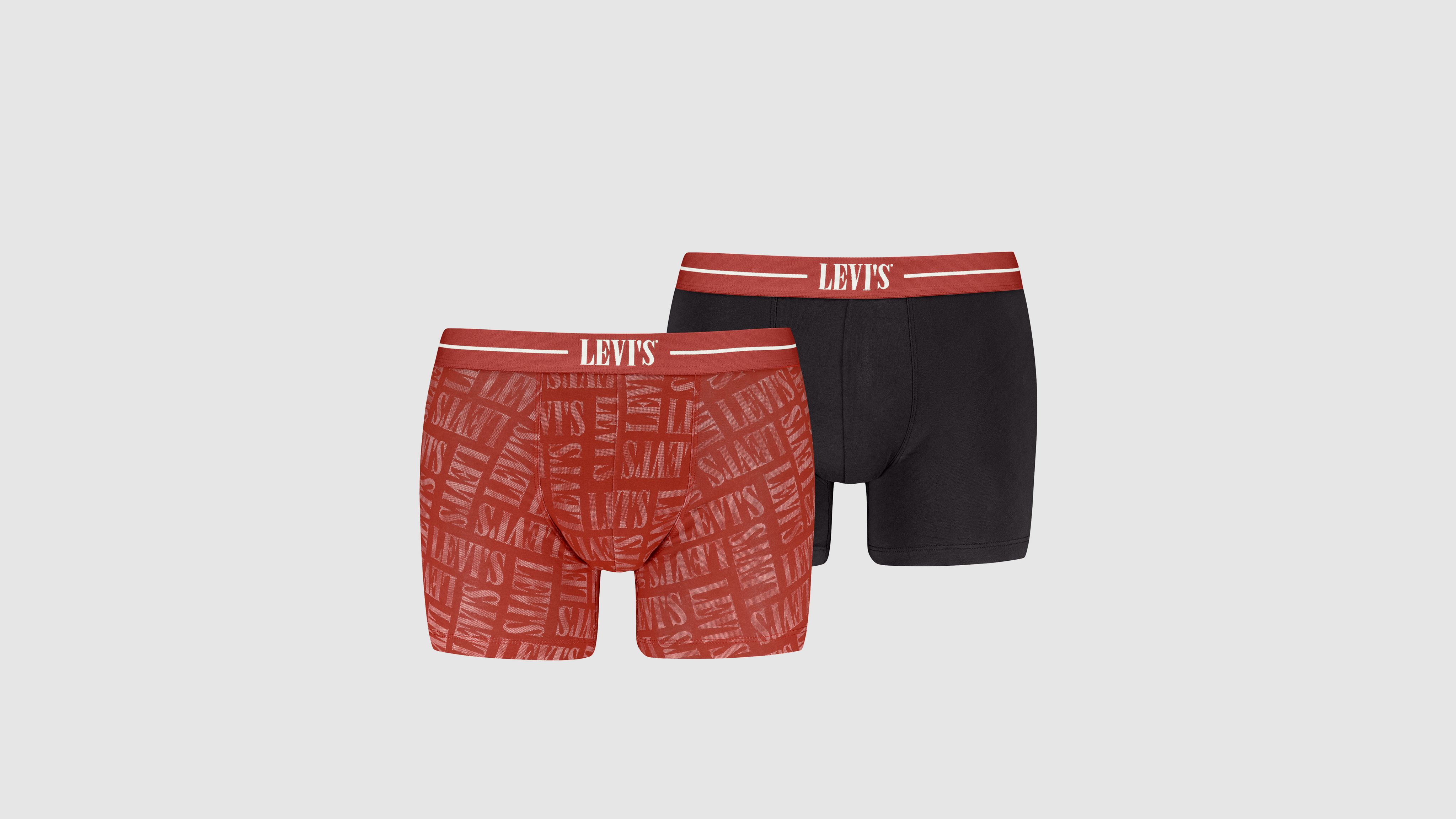 Levi's® Discharge Logo Boxer Brief - 2 Pack - Red | Levi's® NO