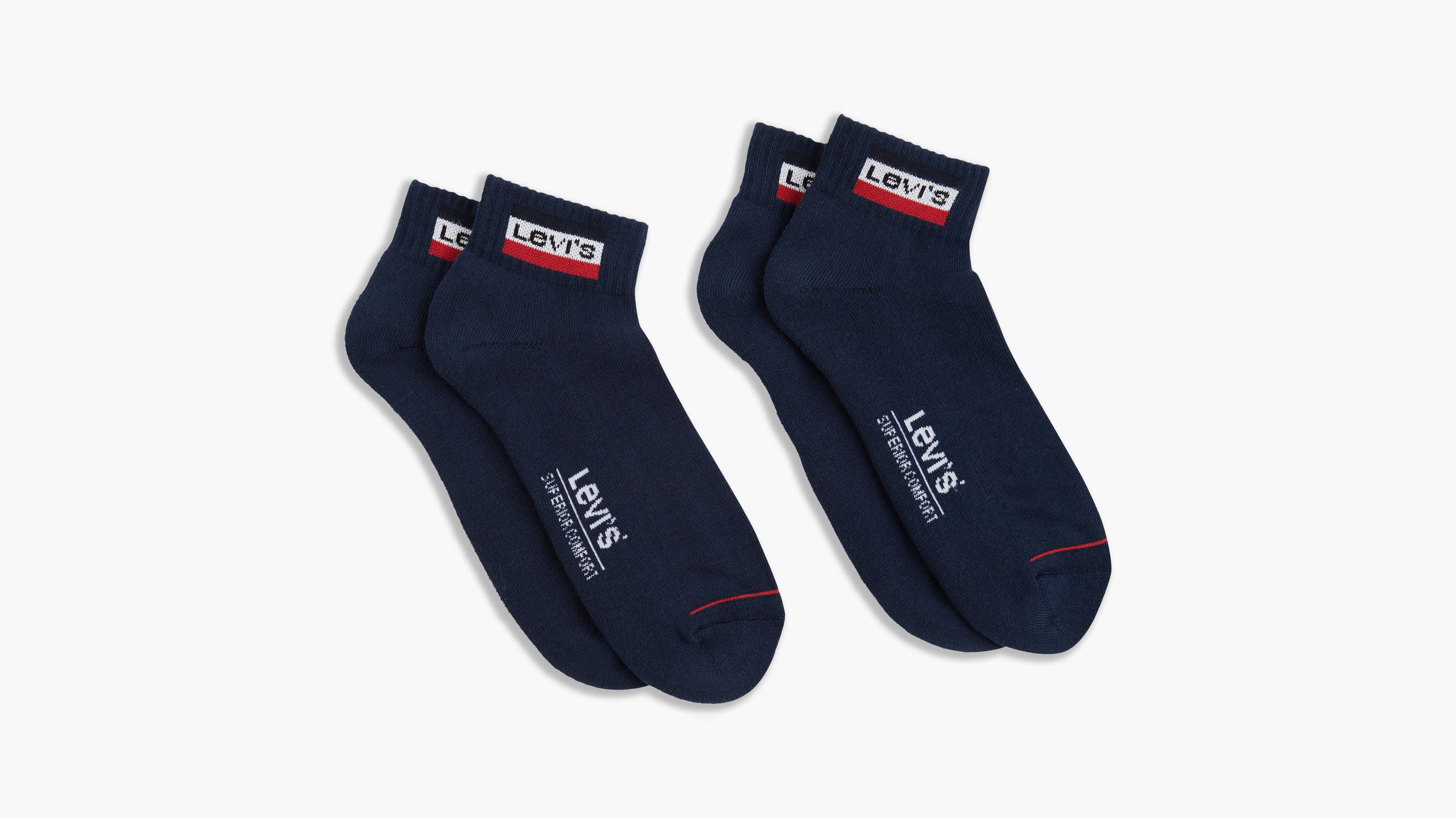 Levi's® Short Cut Sports Socks - 2 Pack - Blue | Levi's® GB