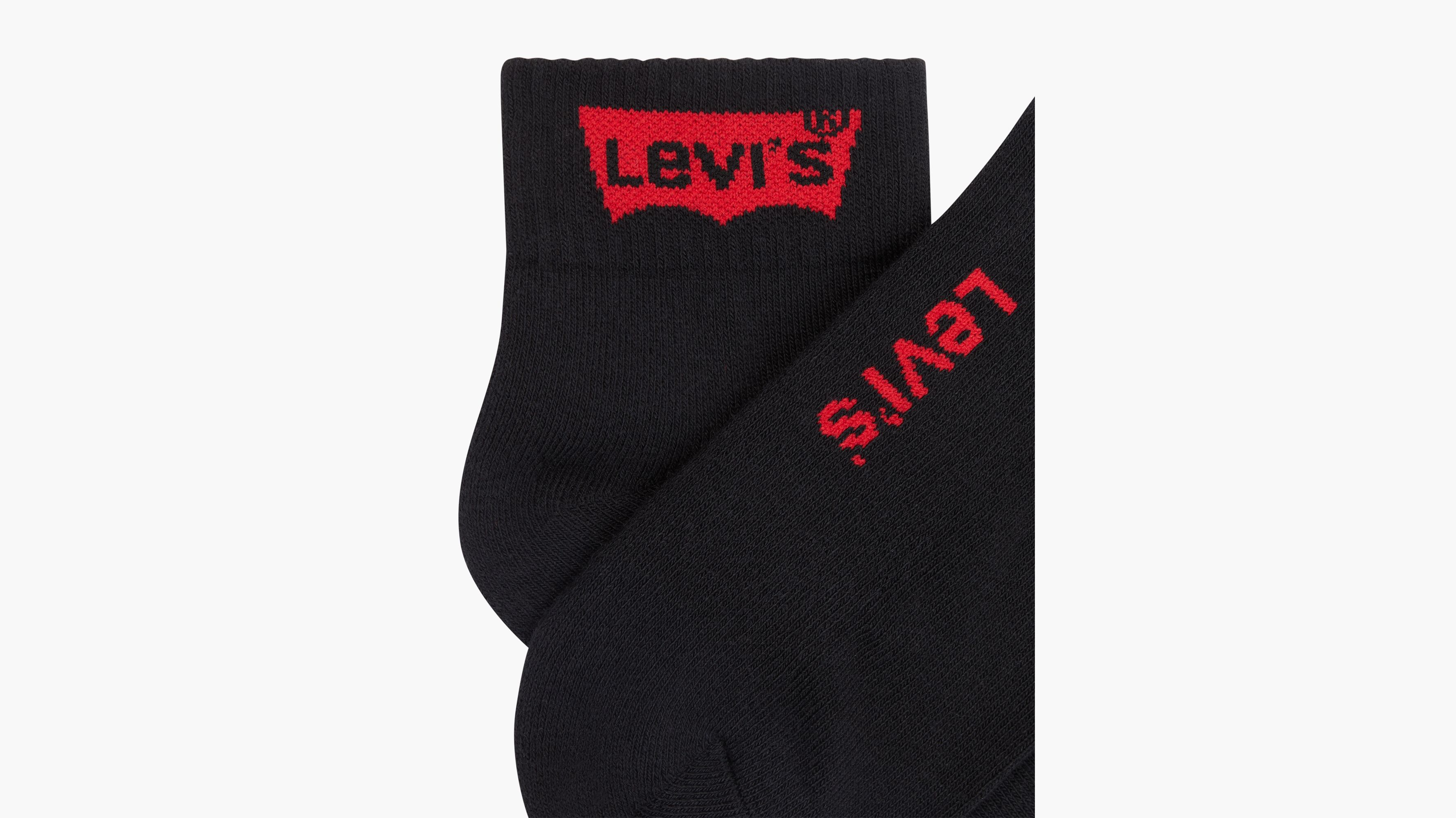 Mid Cut Batwing Socken — 3er-pack - Schwarz | Levi's® DE