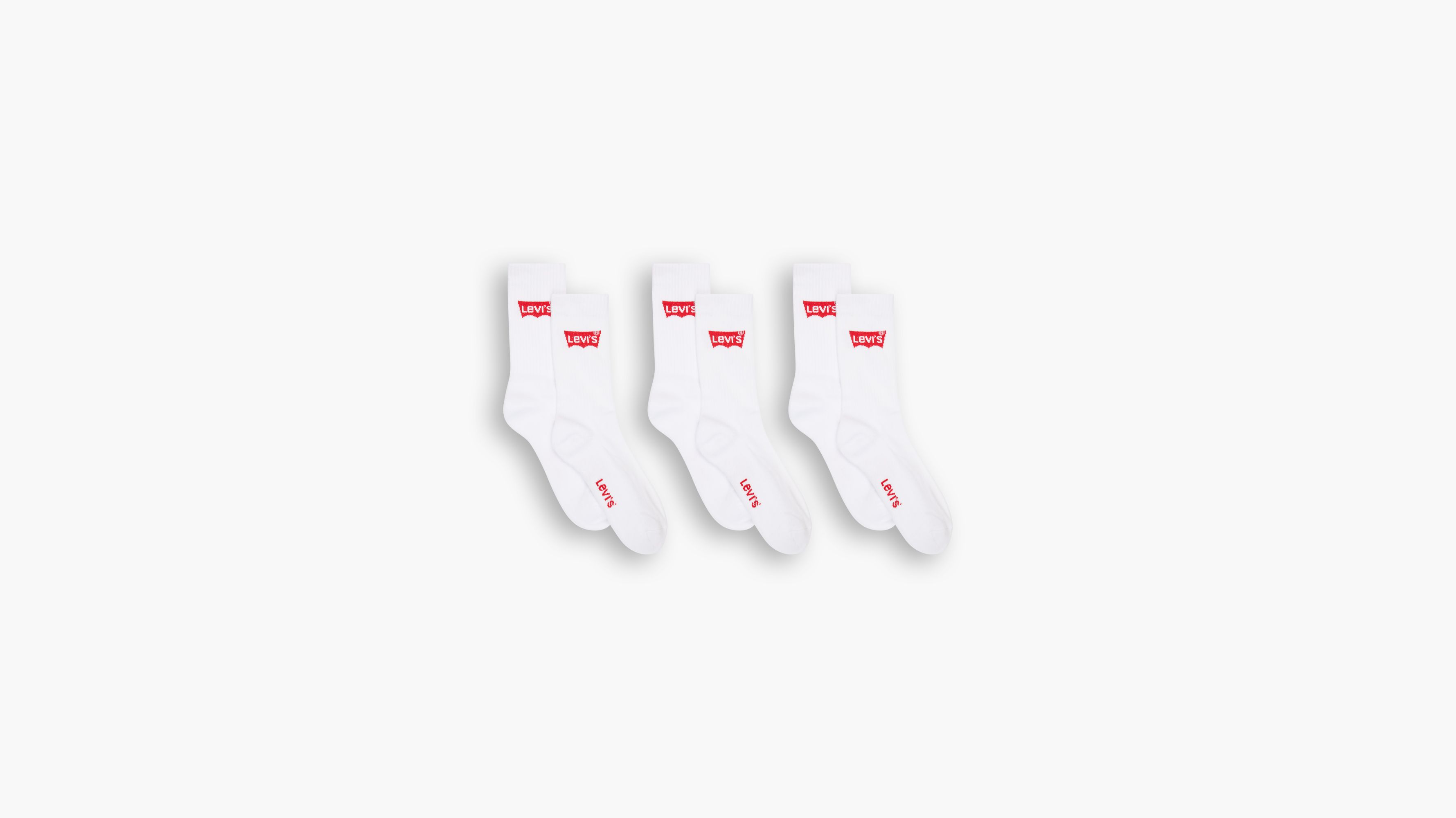 Regular Cut Batwing Socks - 3 Pack - White | Levi's® ES