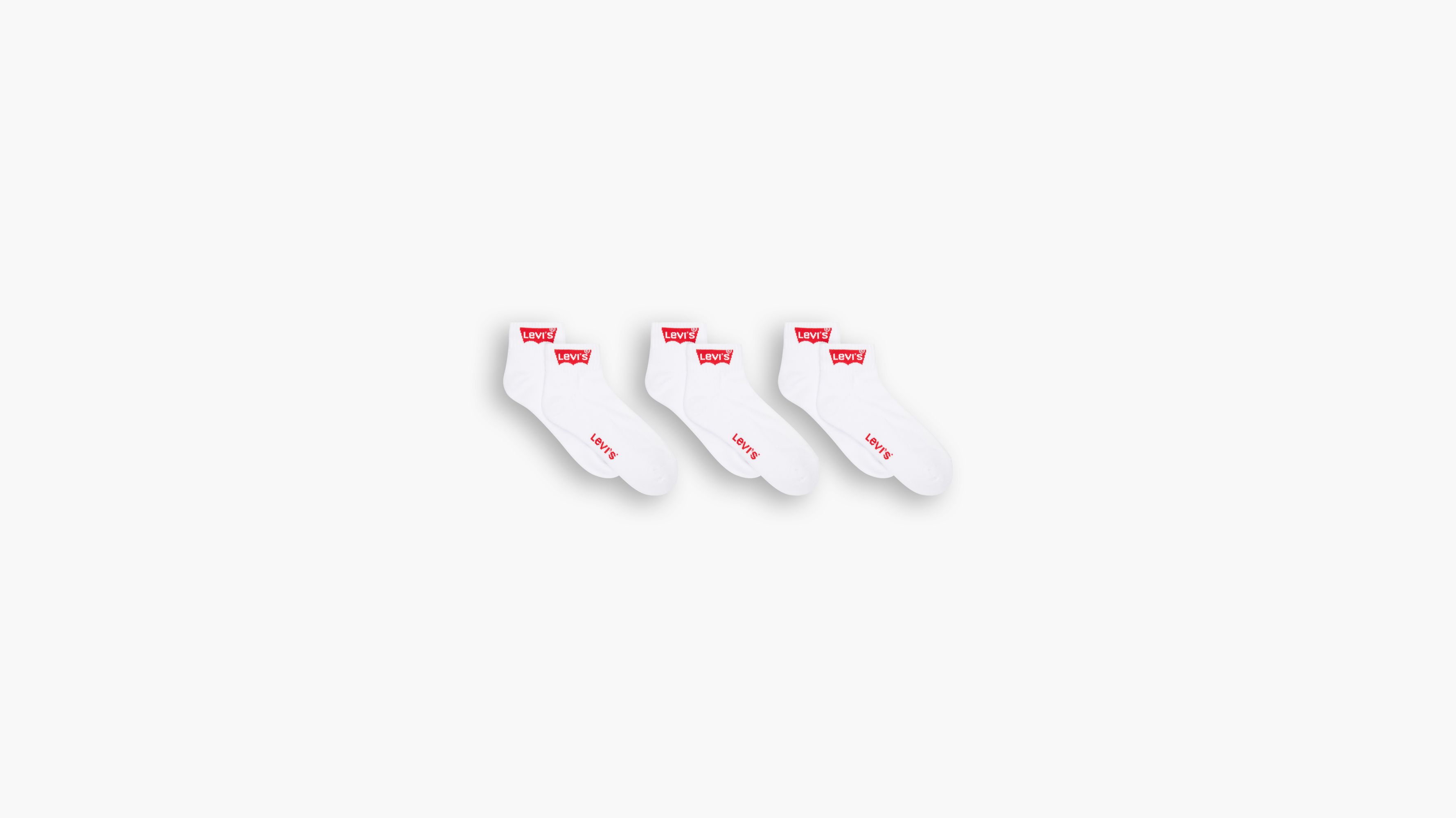 Mid Cut Batwing Socken — 3er-pack - Weiß | Levi's® AT