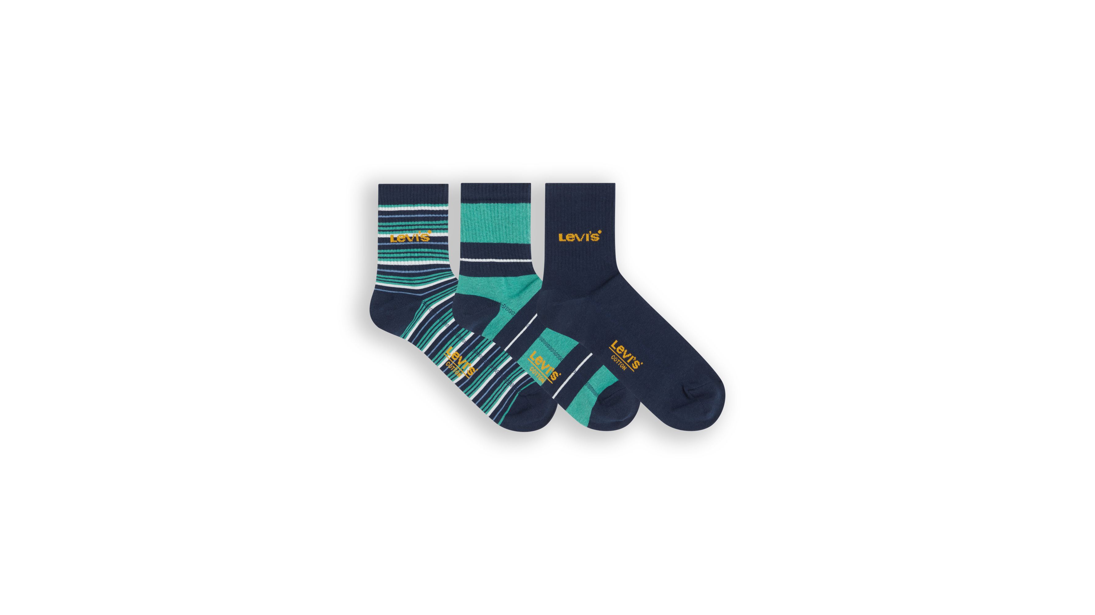 Levi's® Short Cut Socks - 3 Pack - Green | Levi's® GB