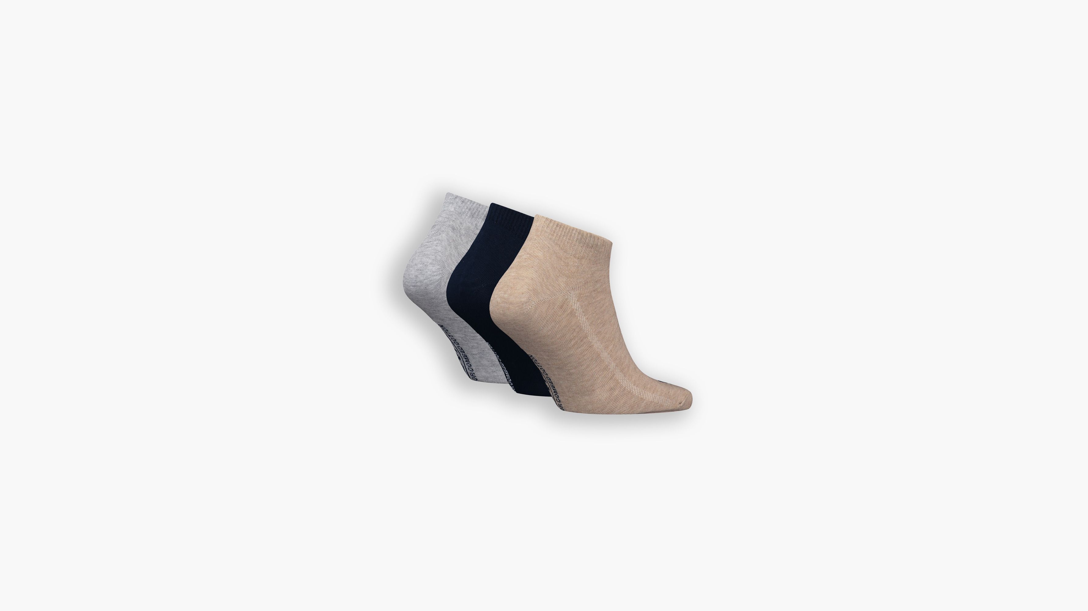 Levi's® Batwing Logo Mid Cut Socks - 3 Pack - Beige | Levi's® CH