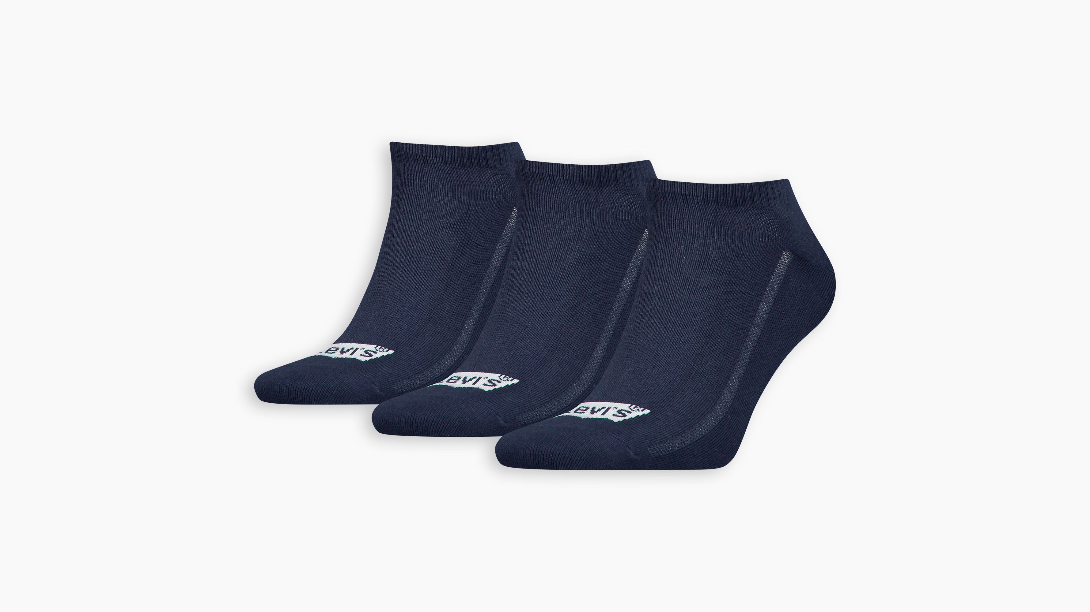 Levi’s® High Cut Batwing Logo Socks - 3 Pack - Blue | Levi's® GB