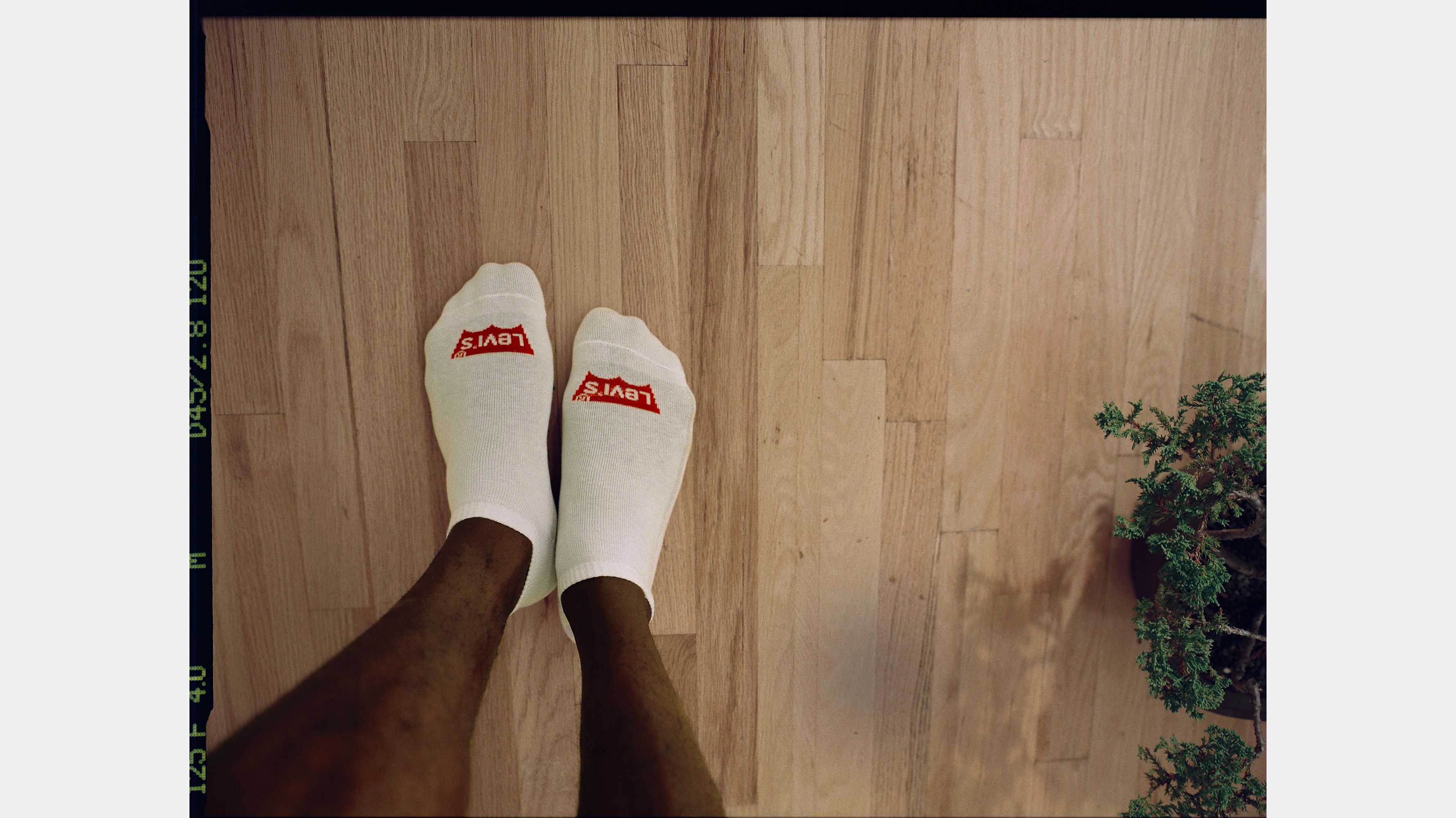 Levi's® Low Cut Batwing Logo Recycled Cotton Socks - 3 Pack - White ...