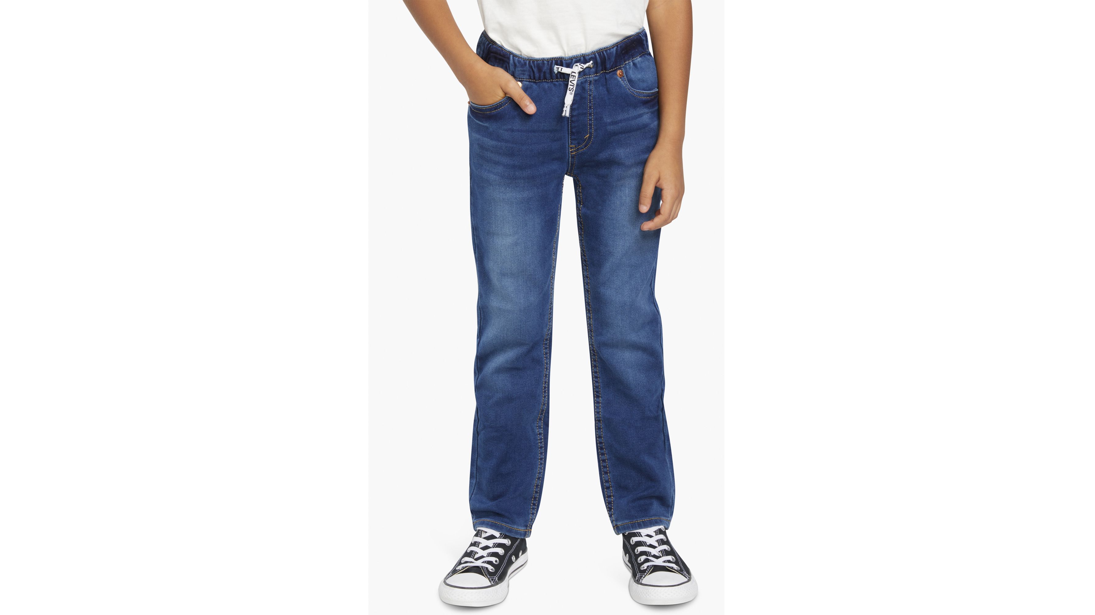 Pull On Skinny Little Boys Pants 4-7x - Medium Wash | Levi's® US