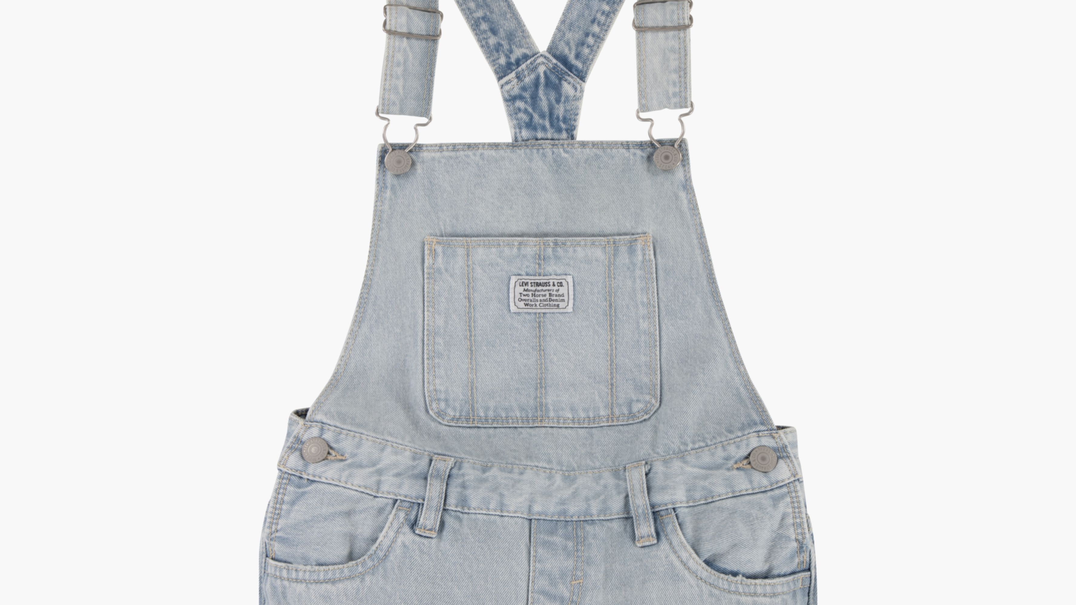 Denim Midi Shortalls Little Girls 4-6x - Light Wash | Levi's® US Denim Midi Shortalls Little Girls 4-6x - Light Wash | Levi's® US