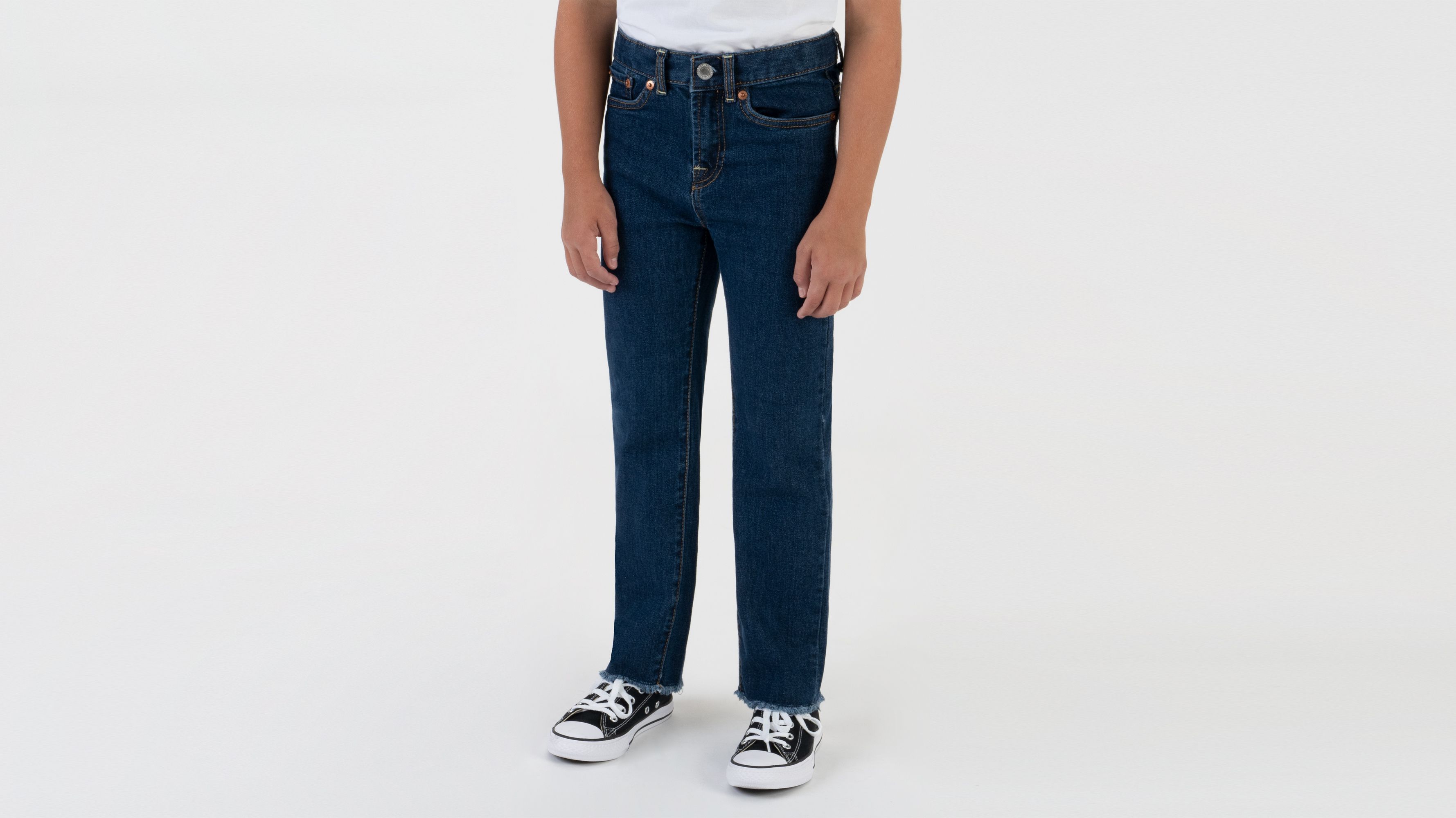 High Rise Straight Fit Big Girls Jeans 7-16 - Medium Wash | Levi's® US