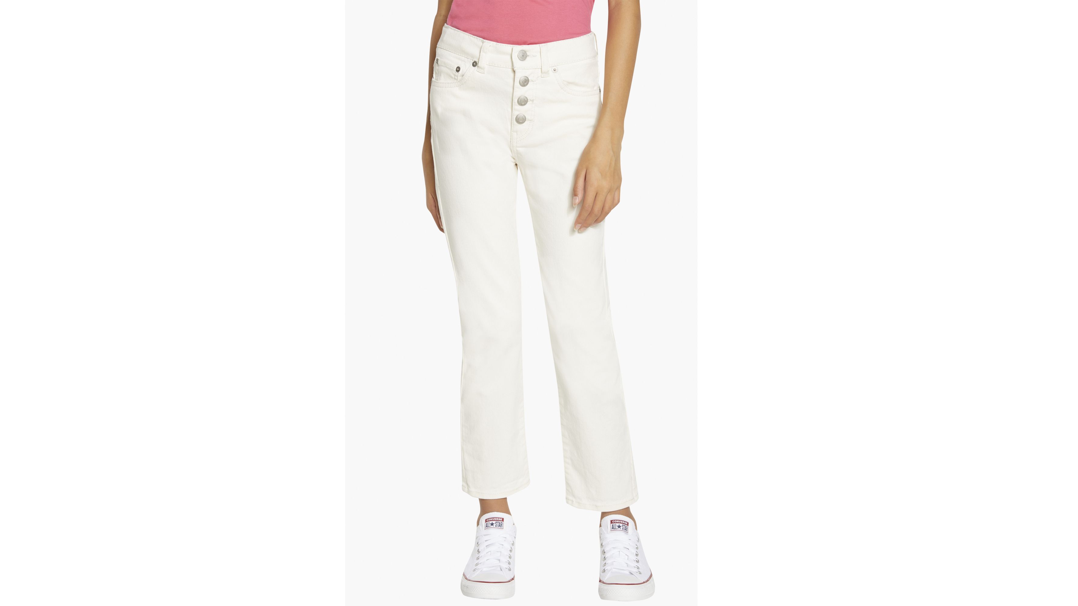 High Rise Ankle Straight Big Girls Jeans 7-16 - White | Levi's® US