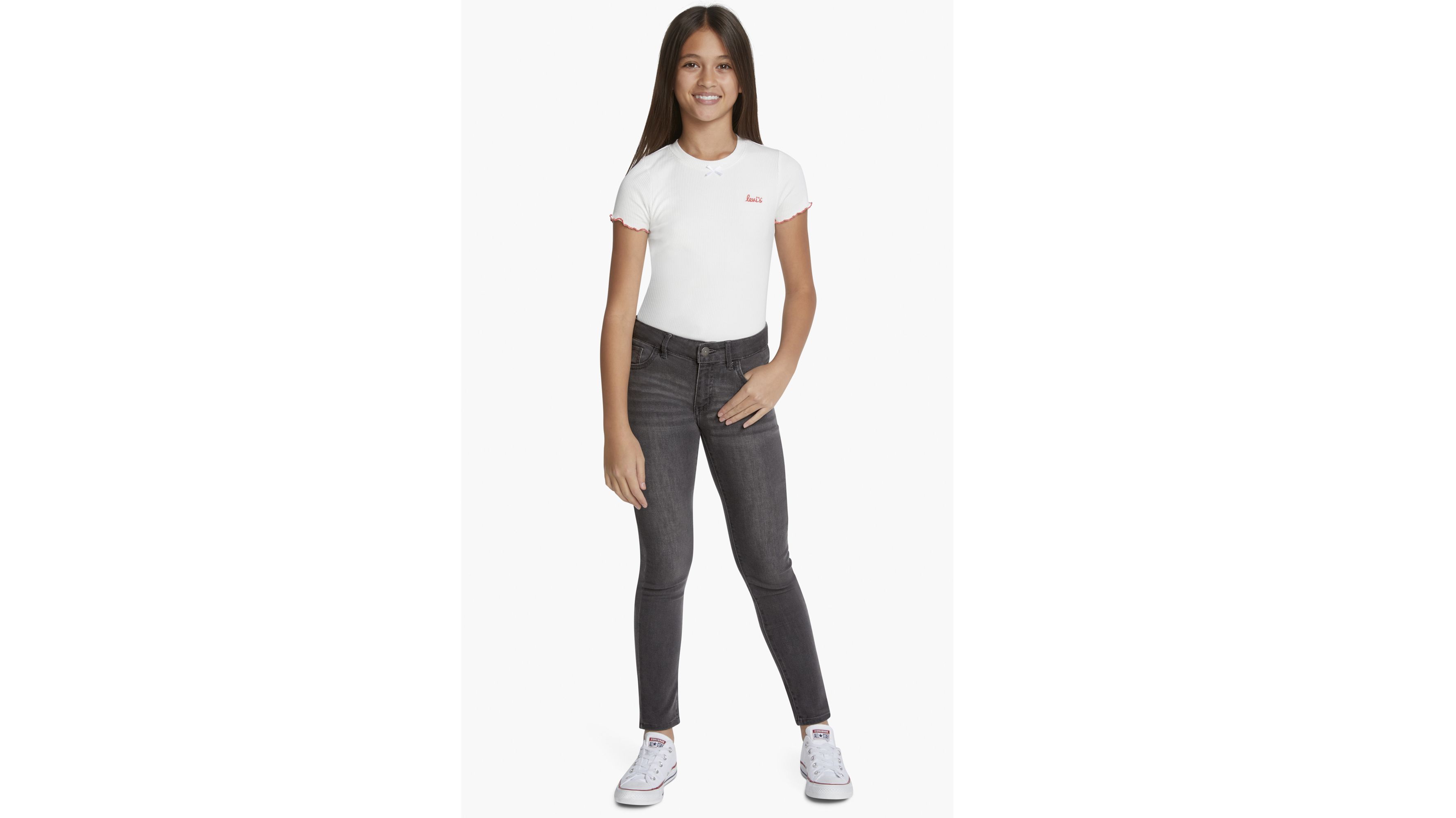 710 Super Skinny Fit Big Girls Jeans 7-16 - Grey | Levi's® US