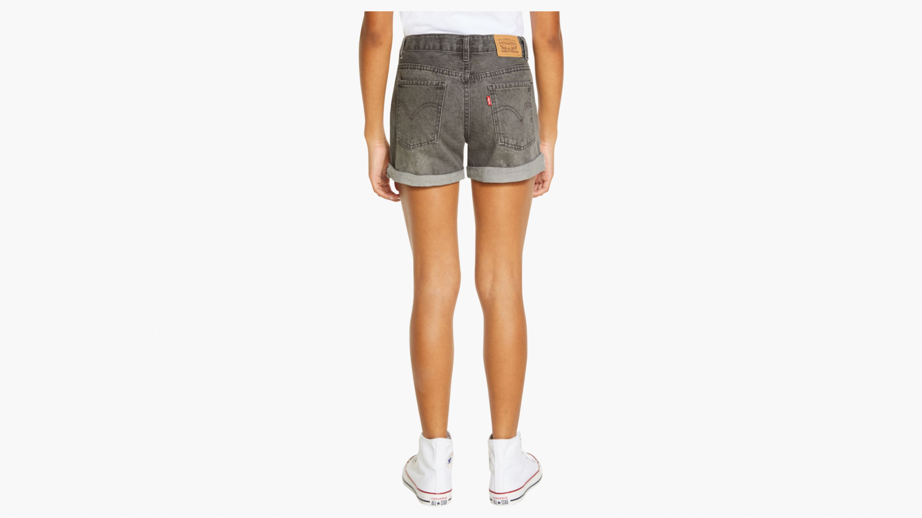 Girlfriend Shorty Shorts Big Girls 7-16 - Black | Levi's® US