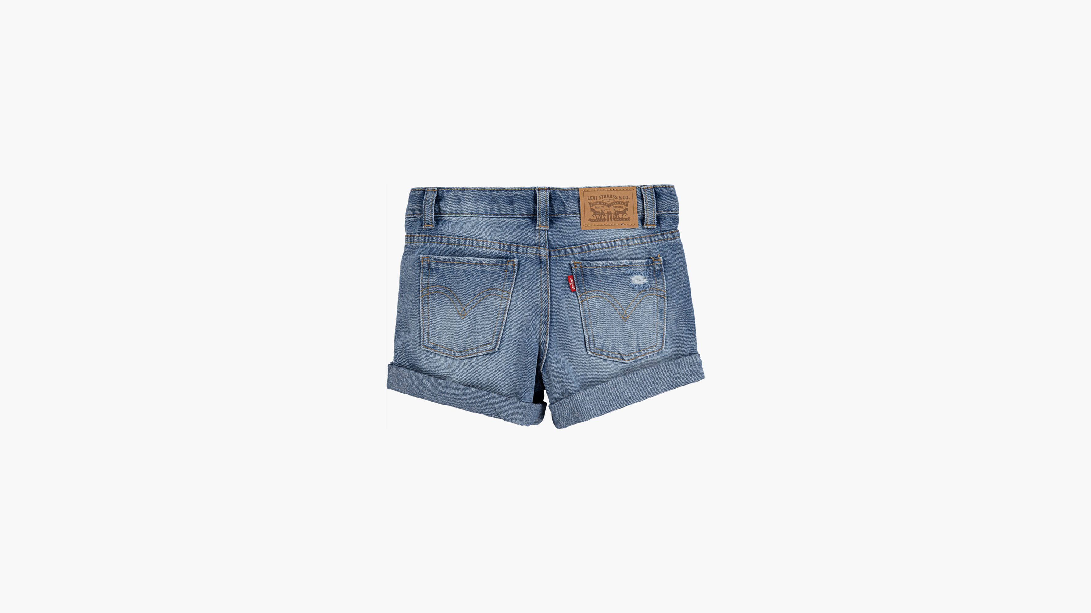 Girlfriend Shorty Shorts Little Girls 4-6x - Medium Wash | Levi's® US