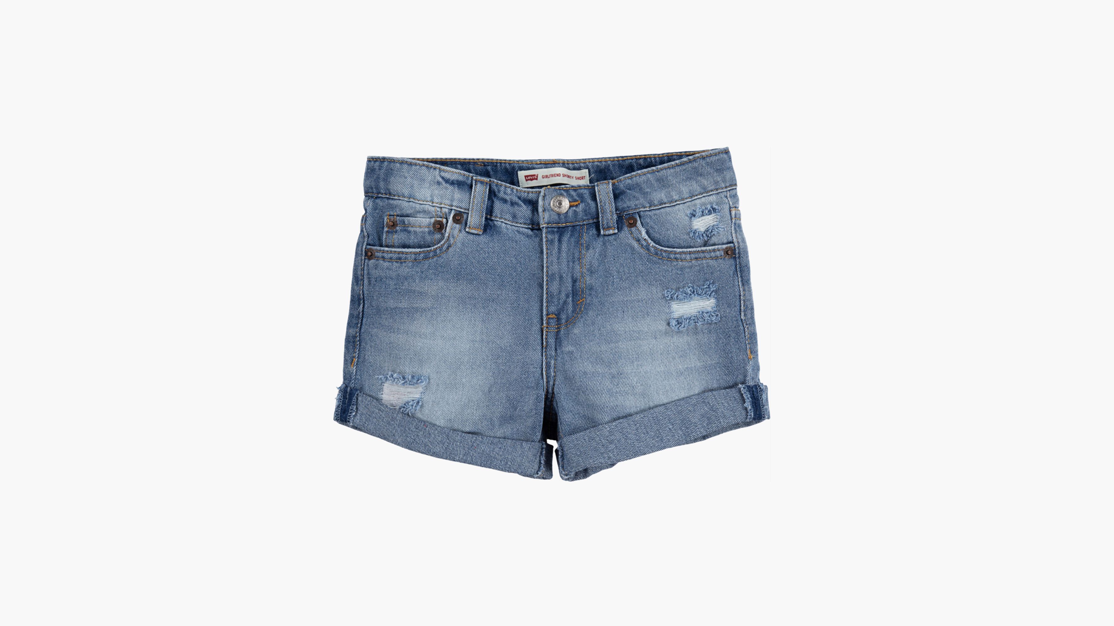 Girlfriend Shorty Shorts Little Girls 4-6x - Medium Wash | Levi's® US