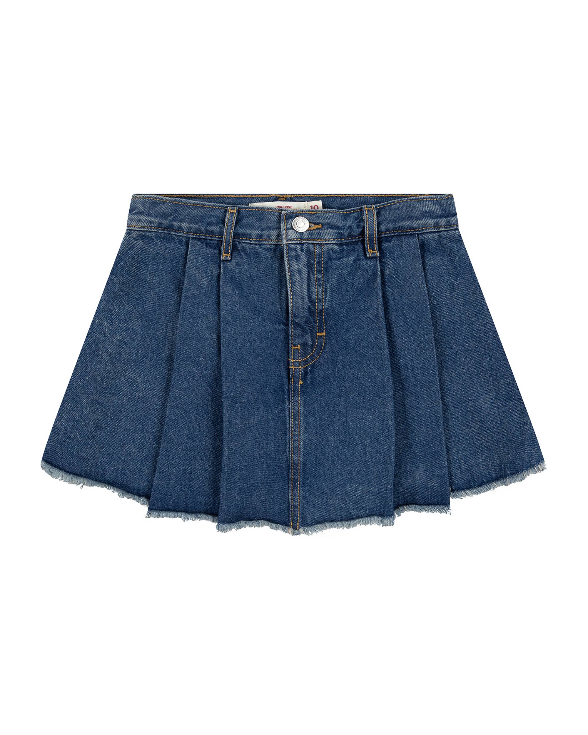 Denim Pleated Skort Big Girls 7-16 - Medium Wash | Levi's® US Denim Pleated Skort Big Girls 7-16 - Medium Wash | Levi's® US