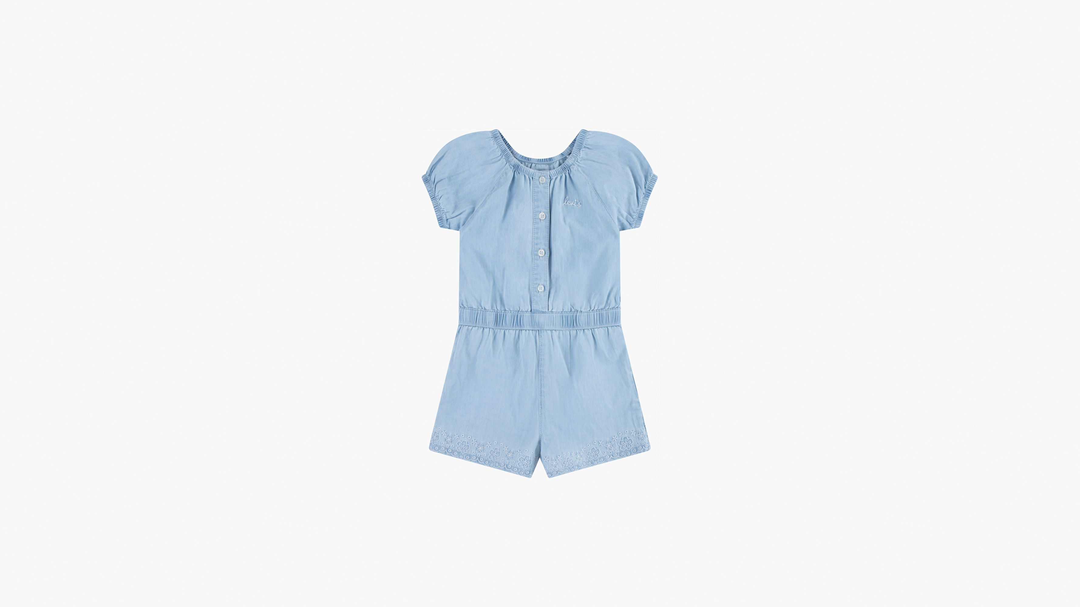 Puff Sleeve Denim Romper Toddler Girls 2t-4t - Light Wash | Levi's® US
