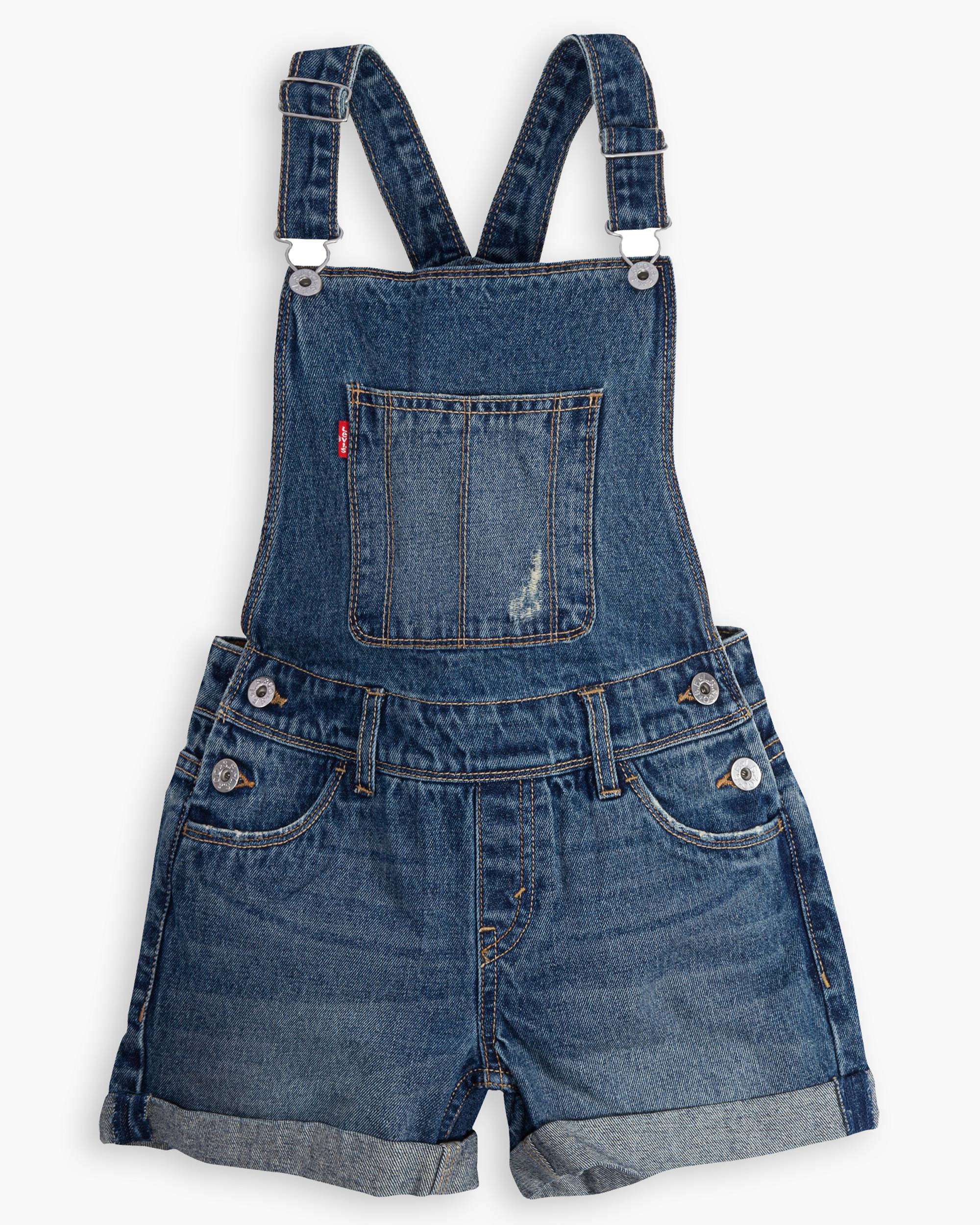 Denim Shortalls Big Girls 7-16 - Medium Wash | Levi's® US Denim Shortalls Big Girls 7-16 - Medium Wash | Levi's® US