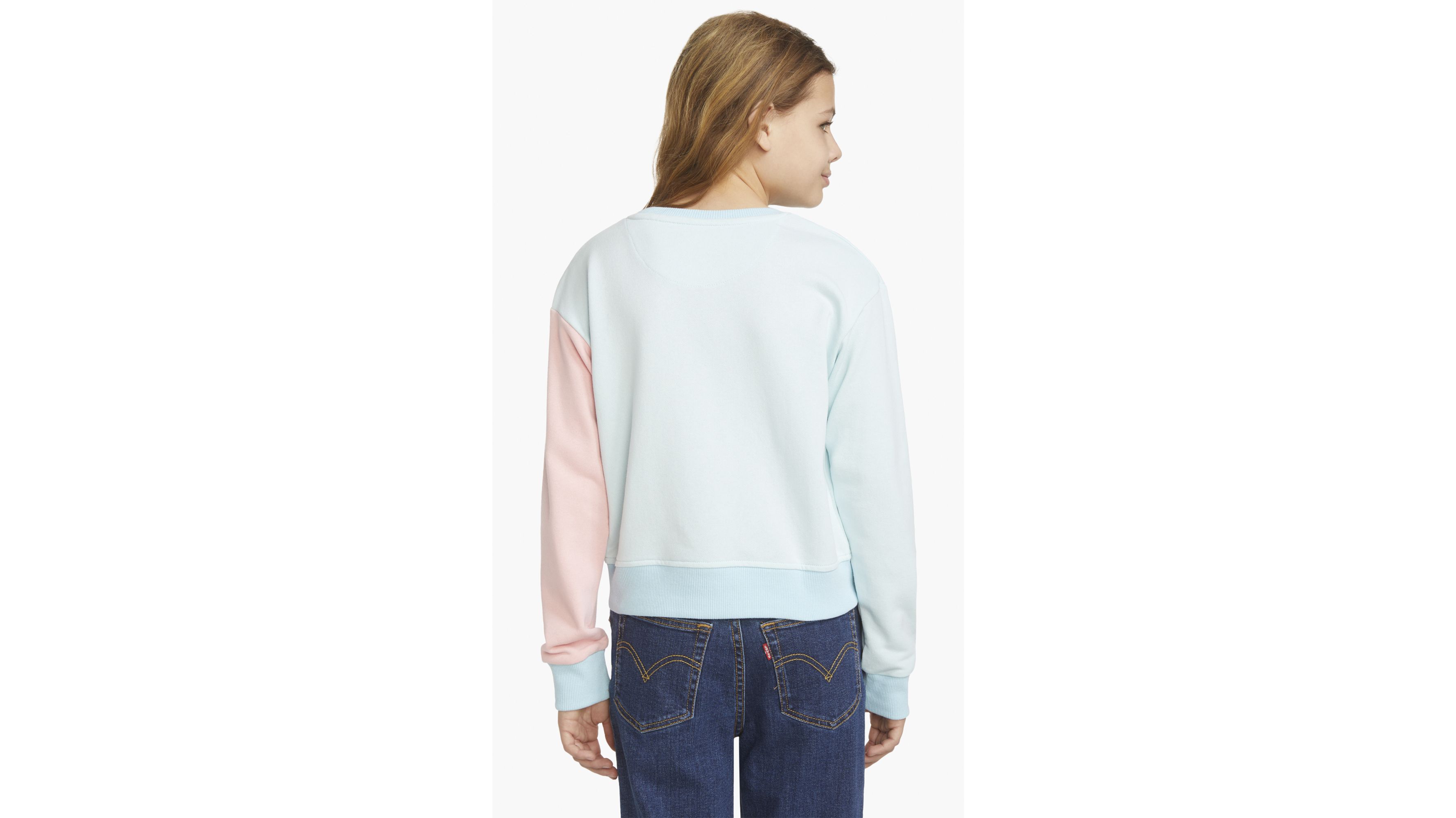 Colorblock Crewneck Sweatshirt Big Girls S-xl - Blue | Levi's® US