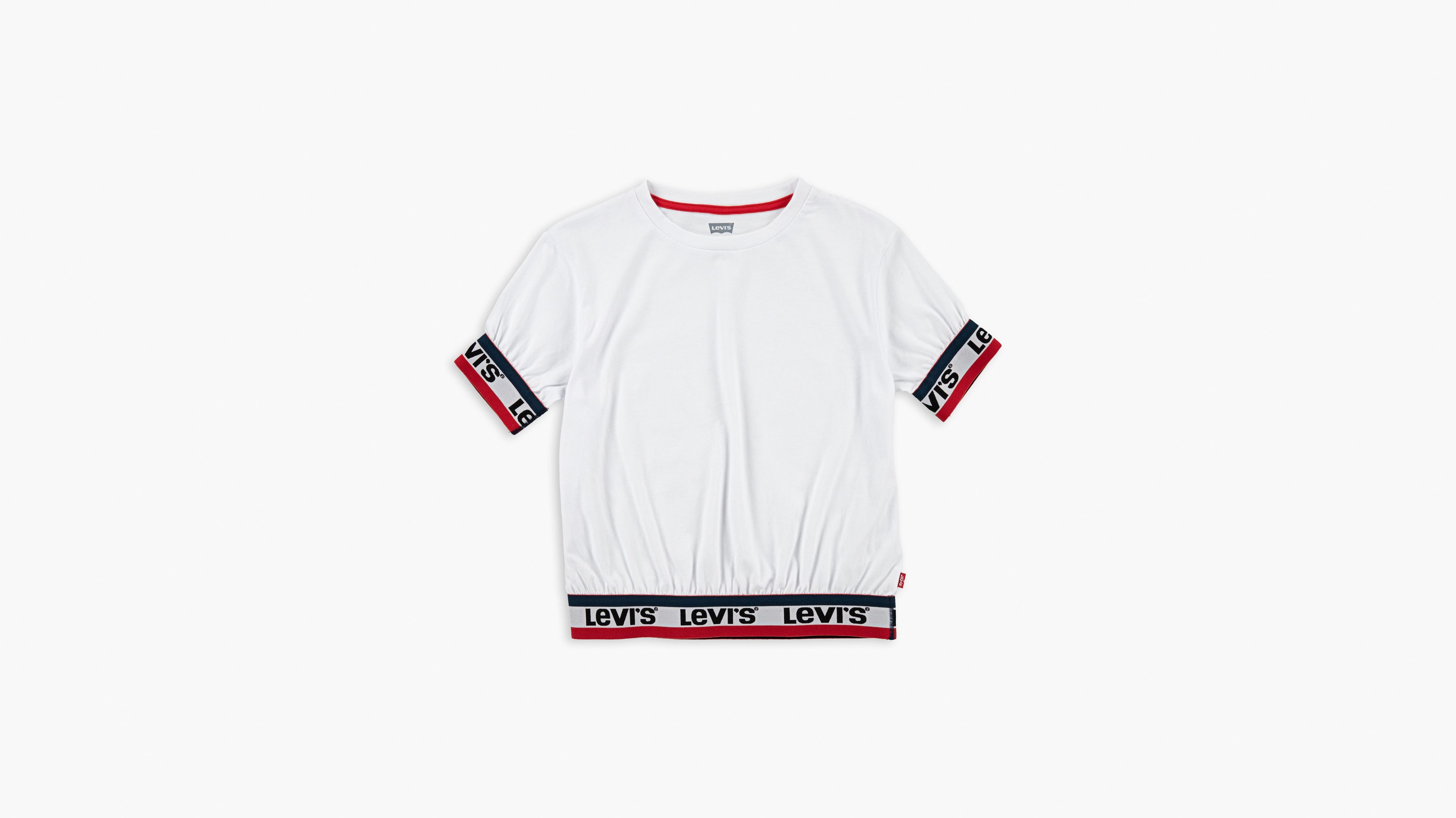 Big Girls S-xl Banded Tee Shirt - White | Levi's® US