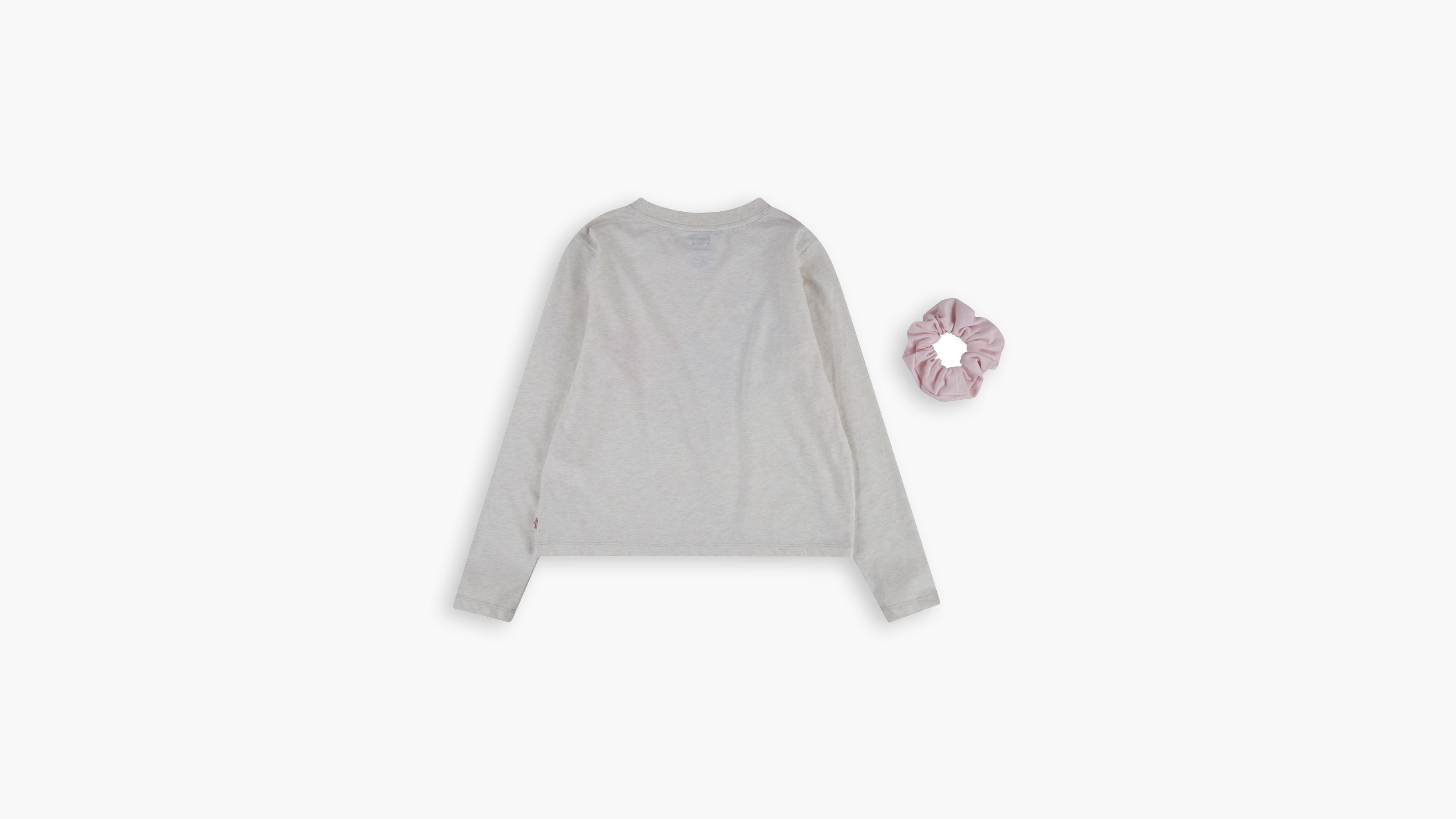 Big Girls (7-16) Long Sleeve Graphic T-shirt And Scrunchie Set - Brown ...