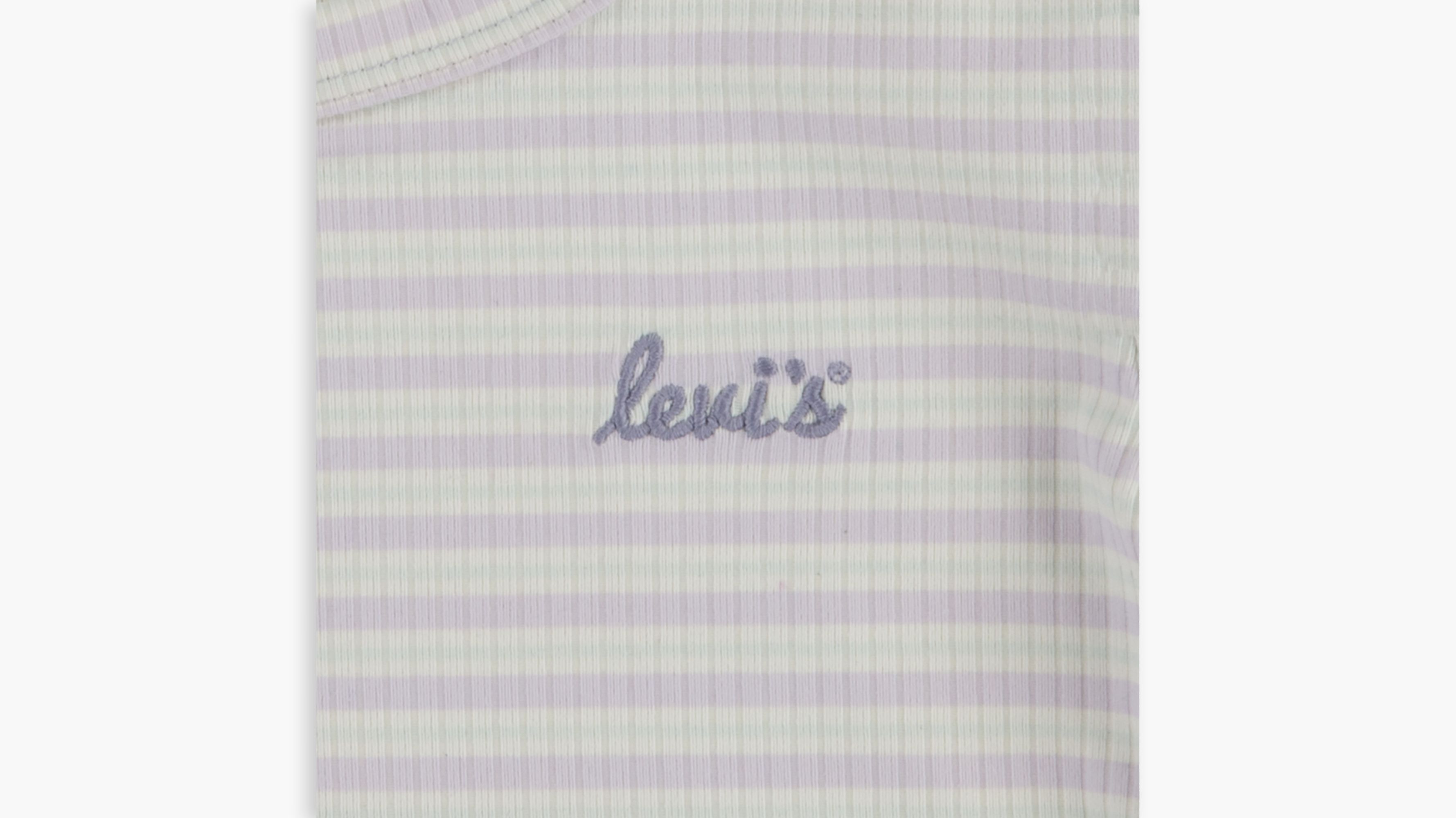 Levi's® Short Sleeve Scoop Neck Ribbed Knit Big Girls Top S-xl - Purple ...