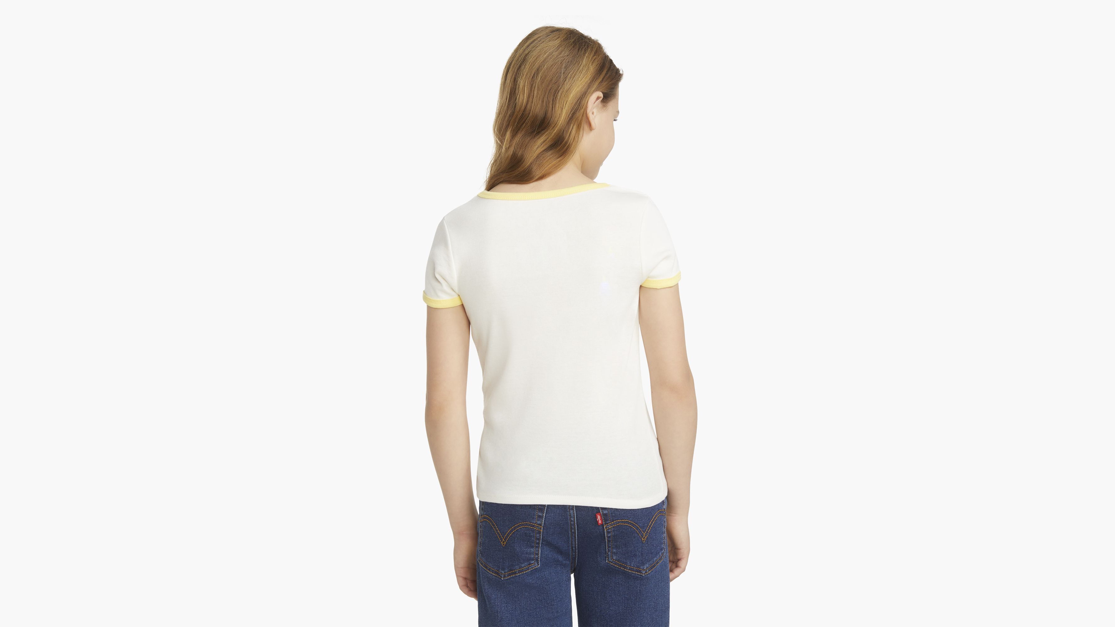 Ribbed Ringer Logo Top Big Girls S-xl - Yellow | Levi's® US