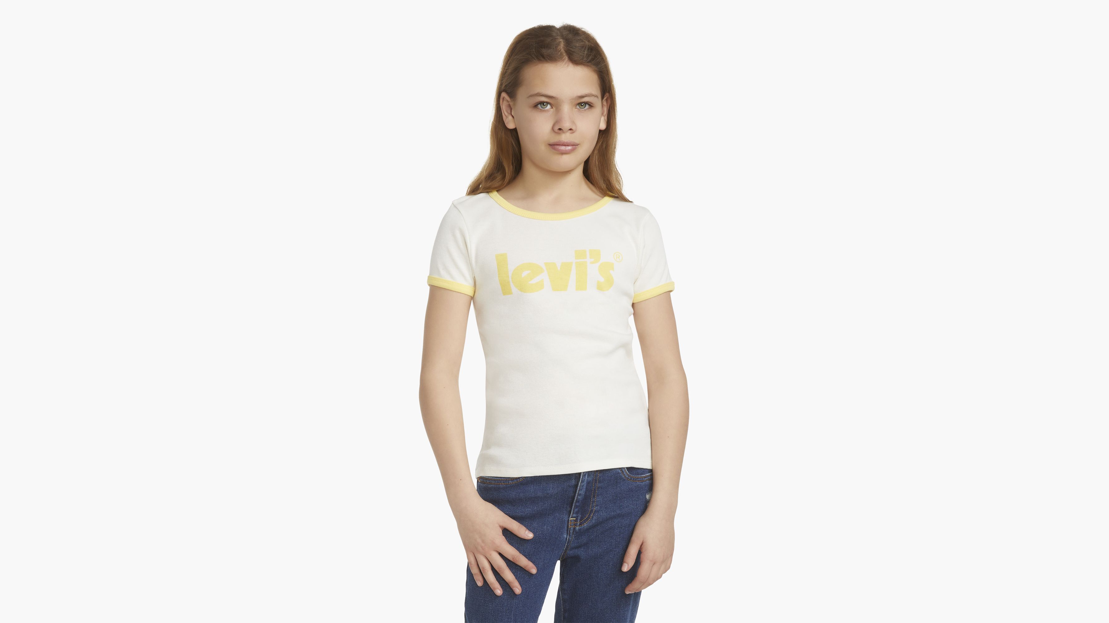 Ribbed Ringer Logo Top Big Girls S-xl - Yellow | Levi's® US