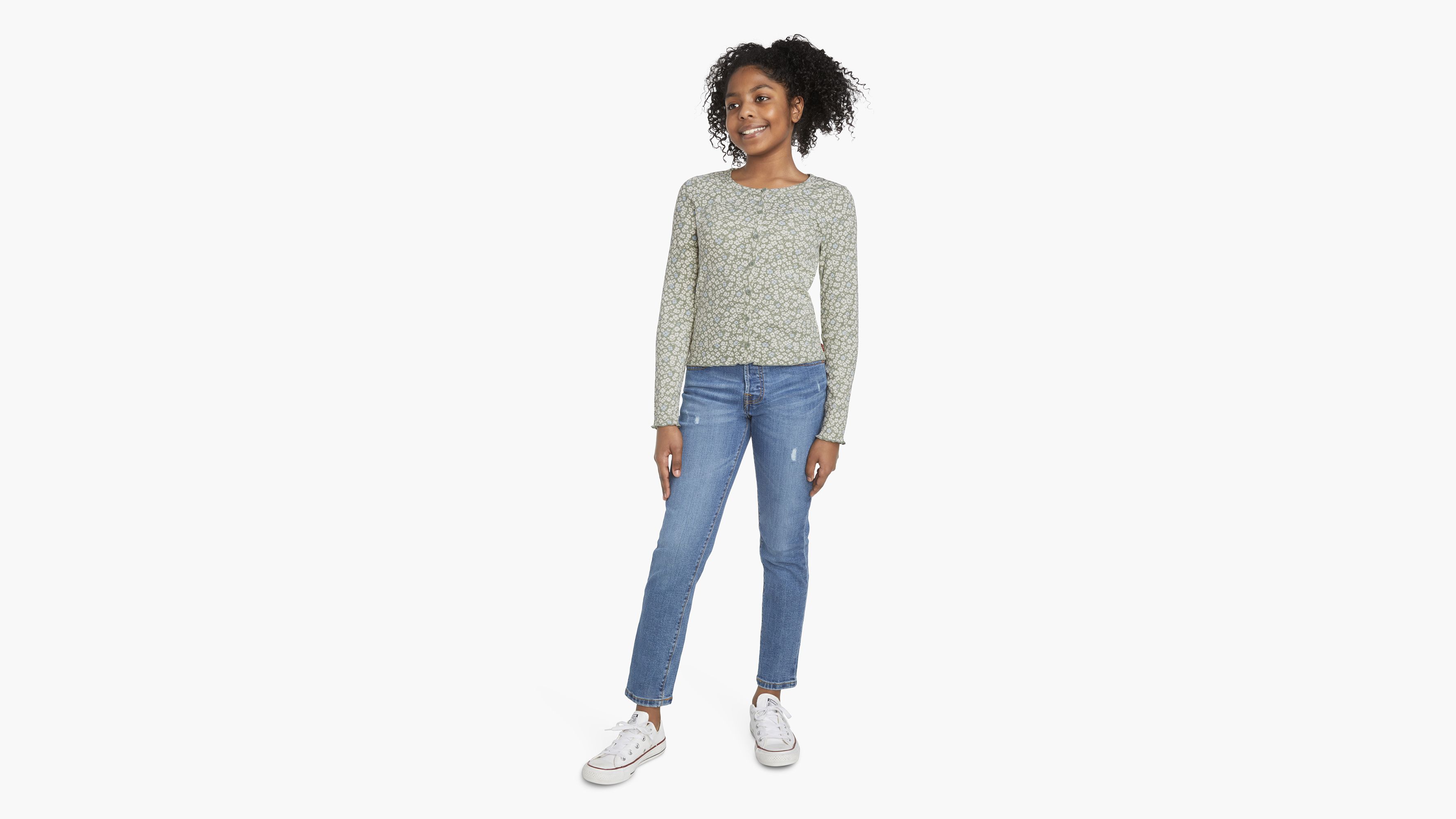 Floral Rib Top Big Girls 7-16 - Green | Levi's® US