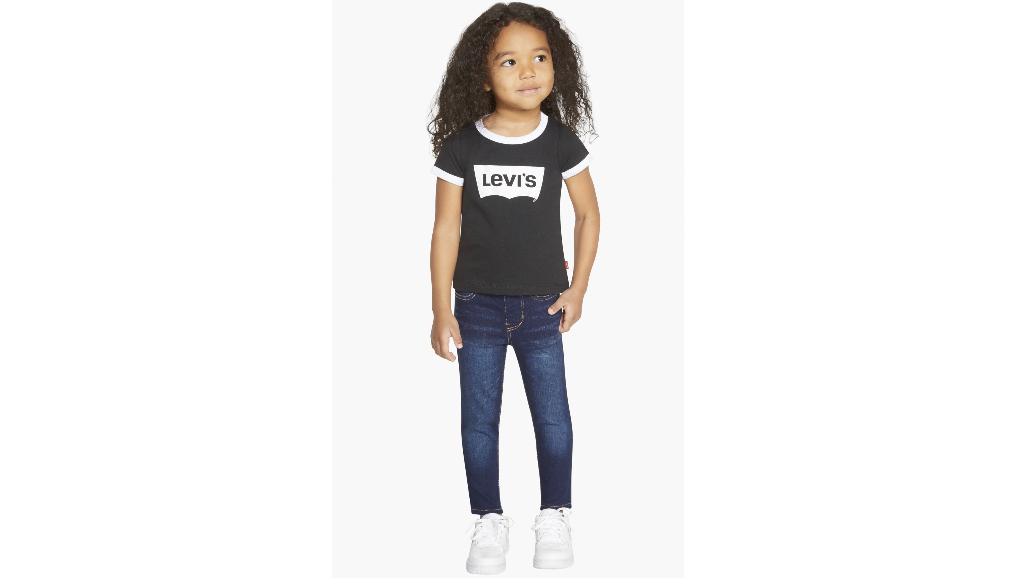 Toddler Girls 2t-4t Levi’s® Retro Ringer Tee Shirt - Black | Levi's® US