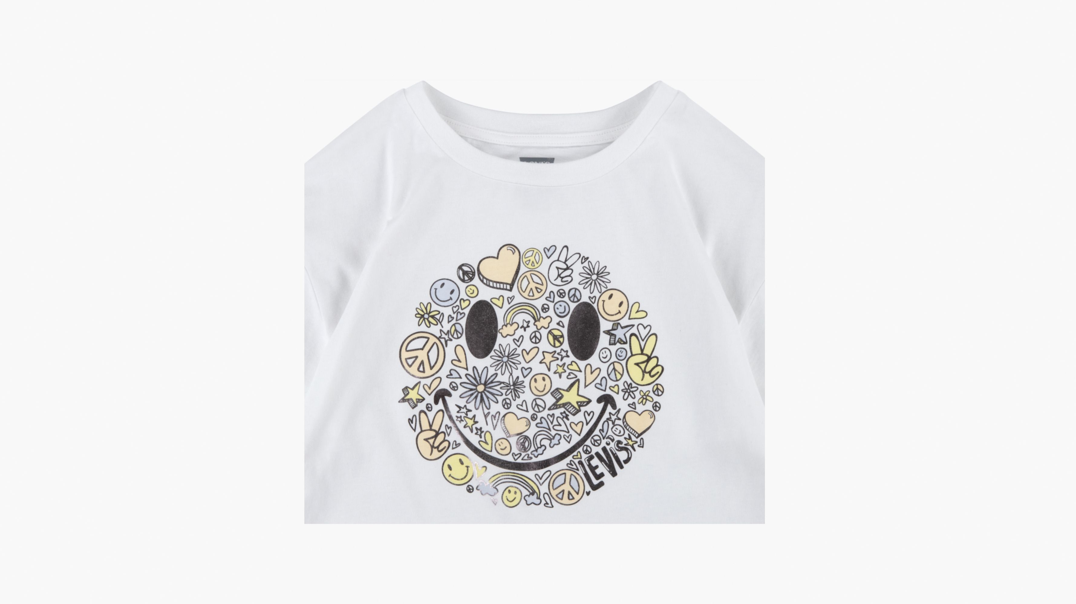 Smiley Faces Graphic T-shirt Big Girls S-xl - White | Levi's® US