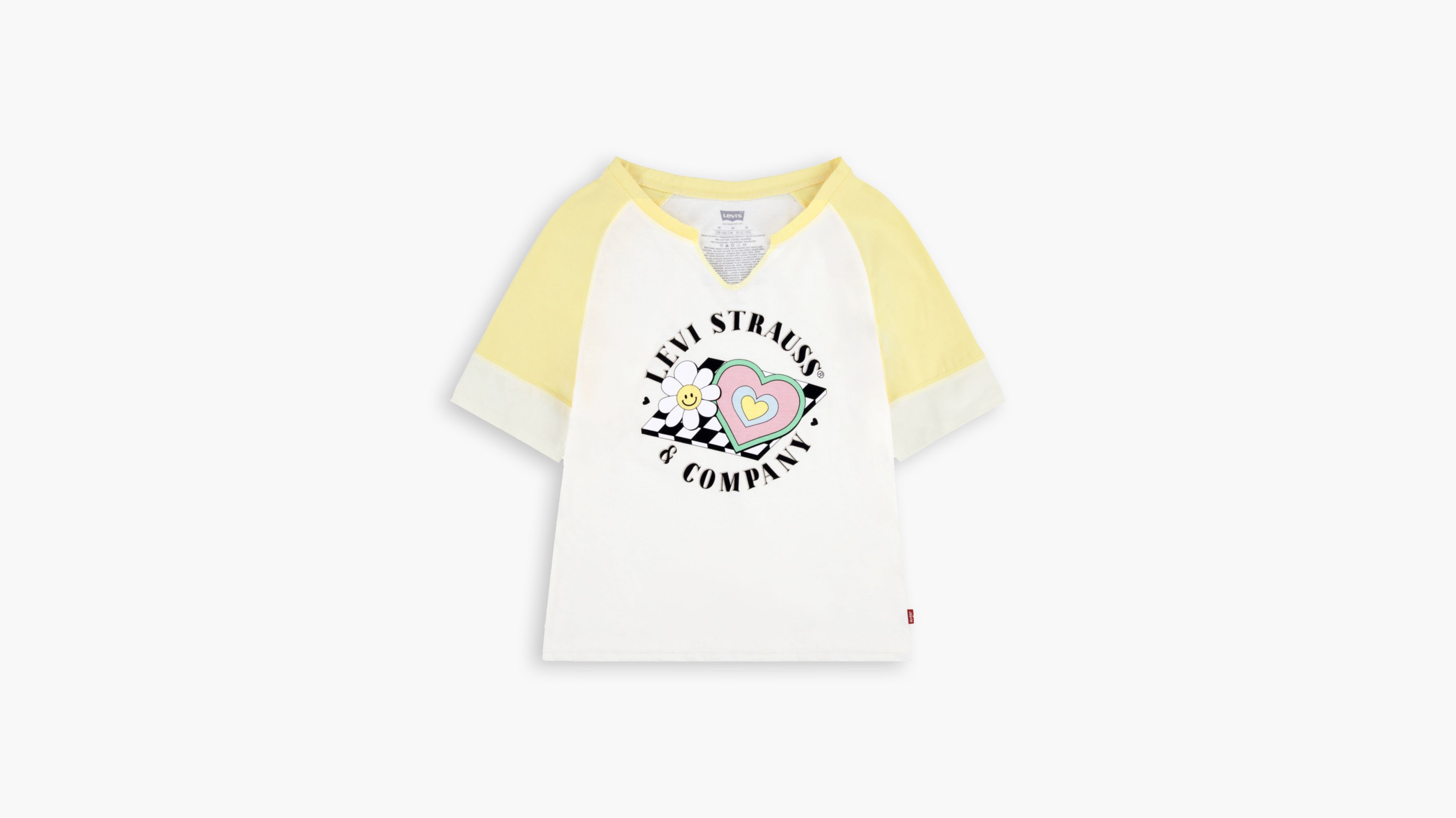 Checkerboard Baseball Tee Big Girls S-xl - Yellow | Levi's® US