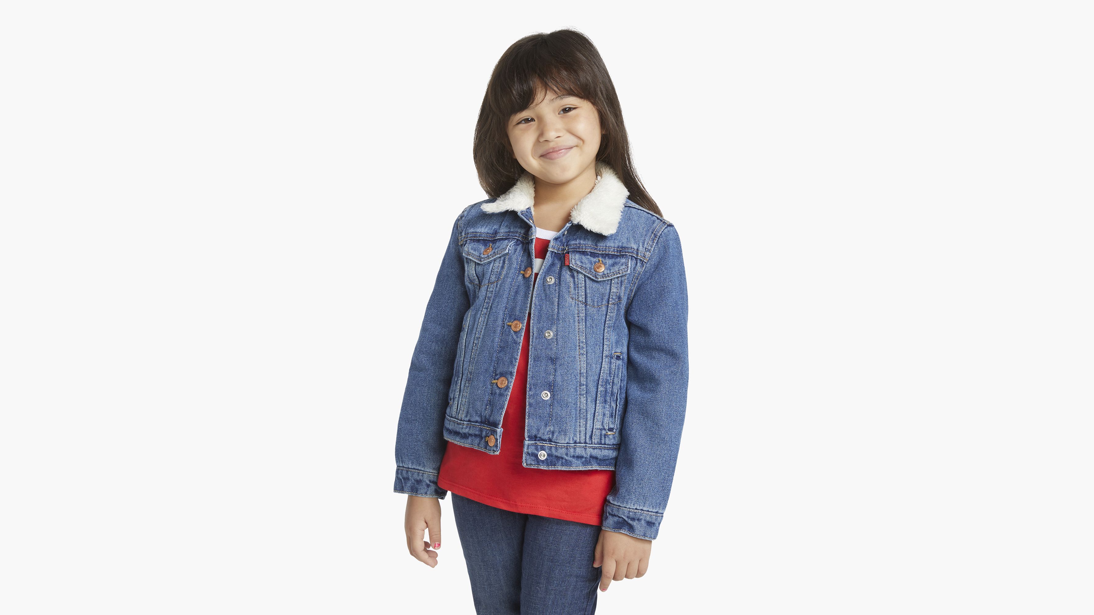 Sherpa Trucker Jacket Little Girls 4-6x - Black | Levi's® US