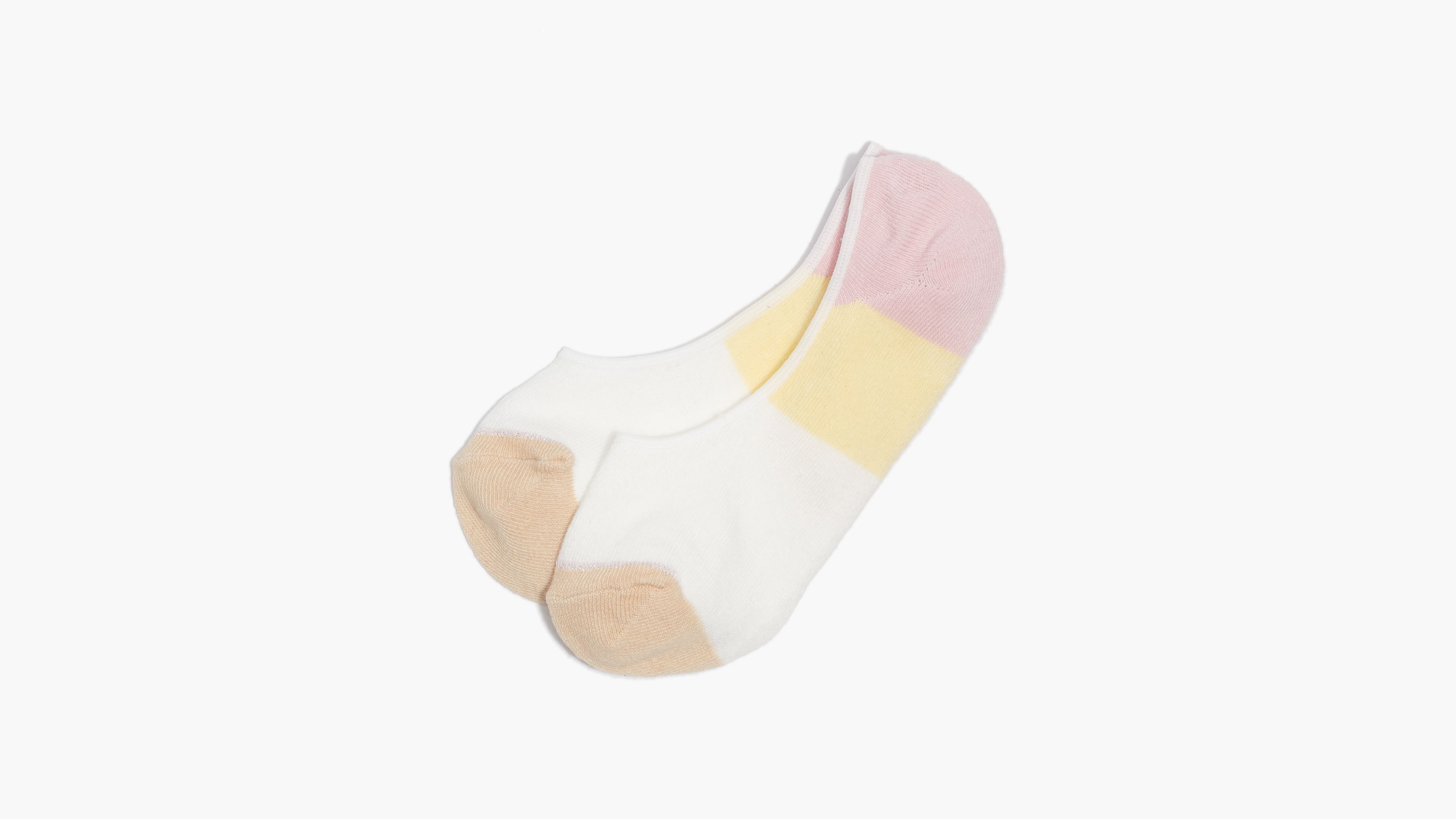 Colorblocked No Show Socks - White | Levi's® US