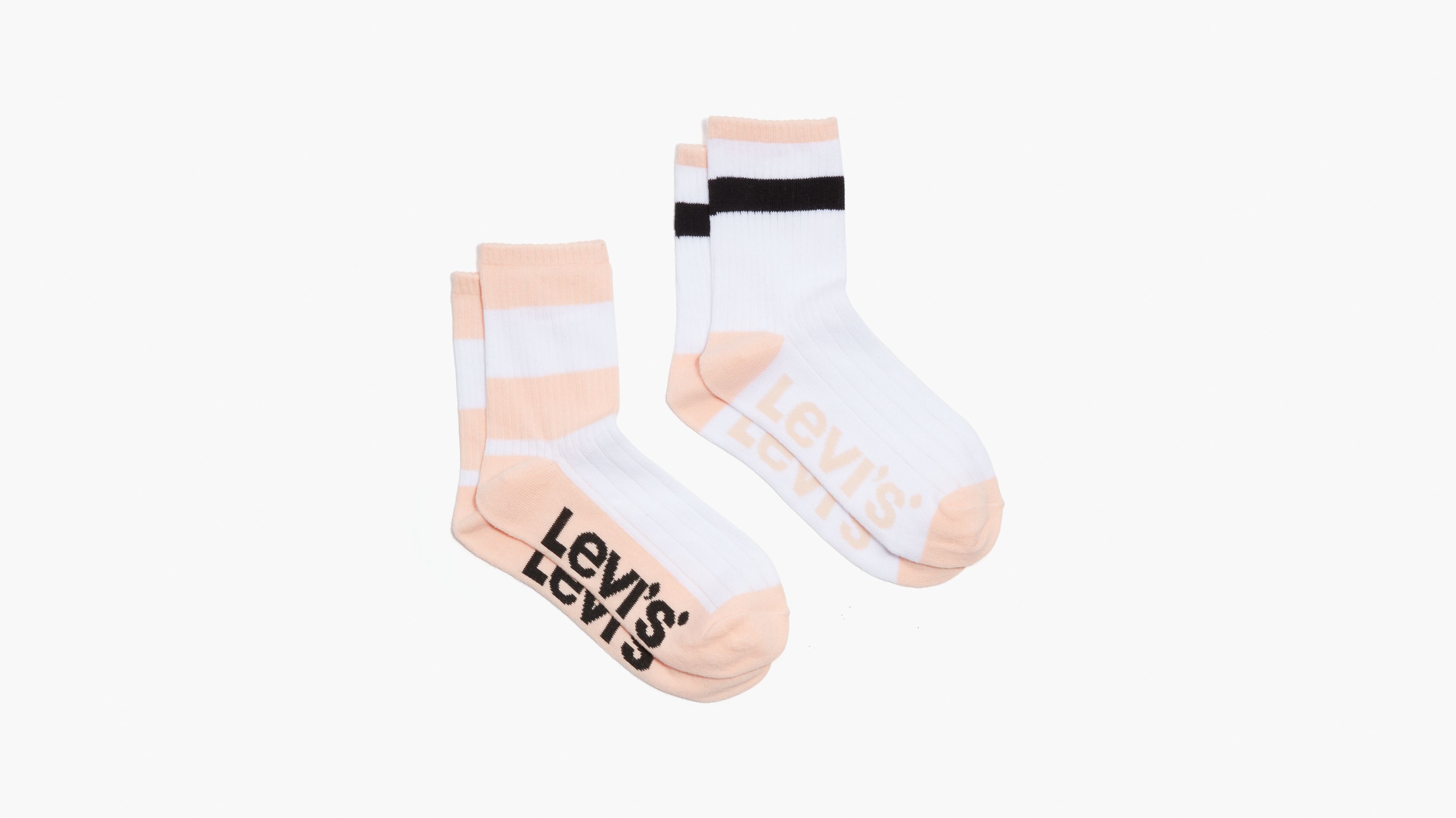 Rugby Stripe Short Sock (2 Pack) - Pink | Levi's® US