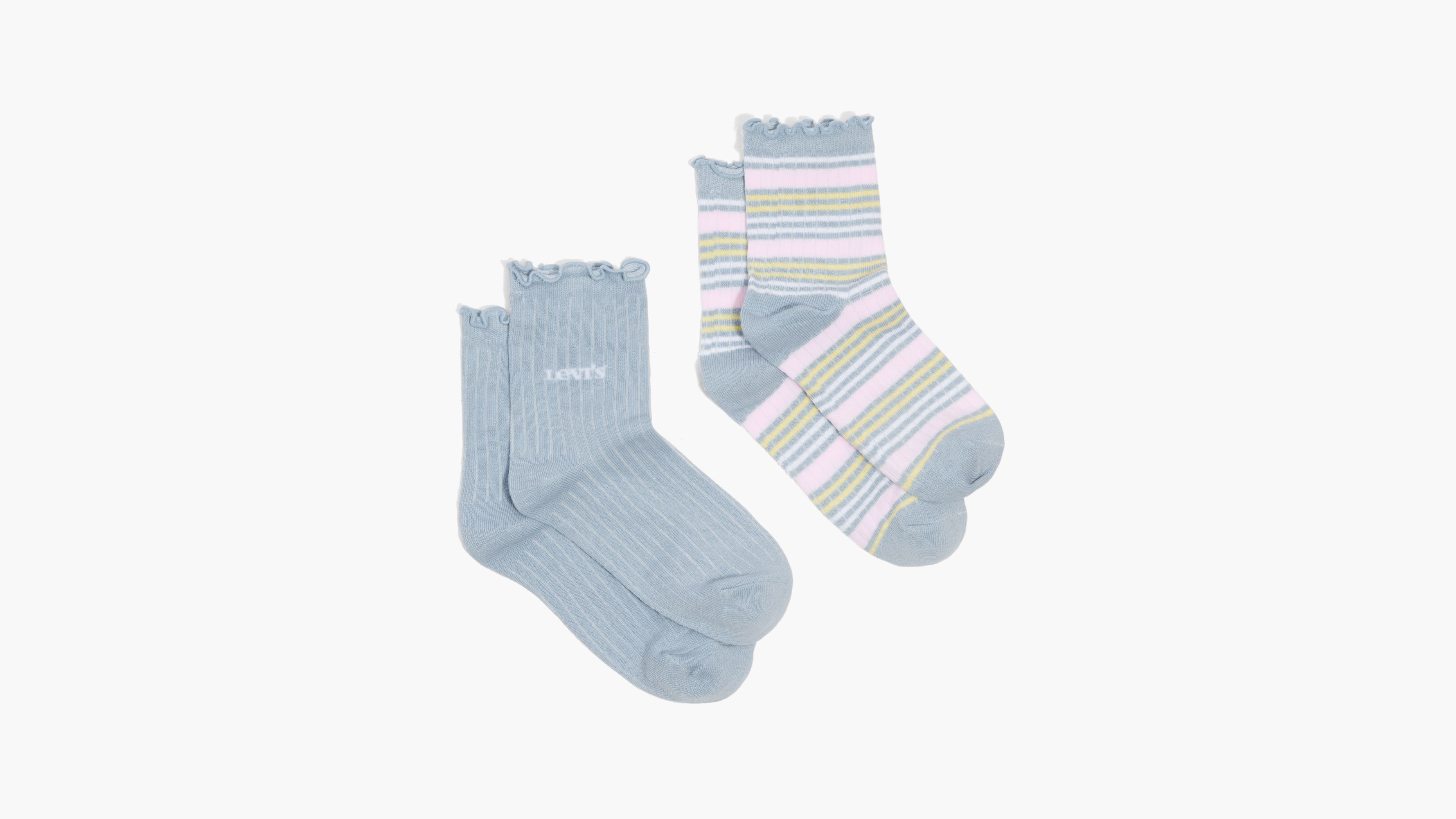 Lettuce Trim Short Cut Socks (2 Pack) - Blue | Levi's® US