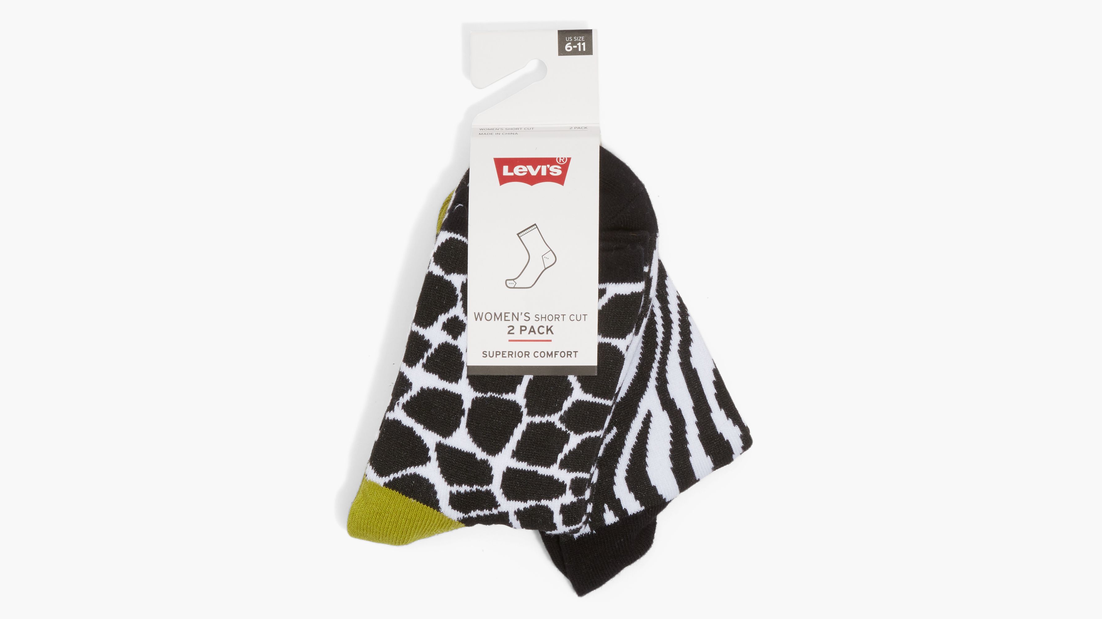 Safari Short Cut Socks (2 Pack) - Black | Levi's® US