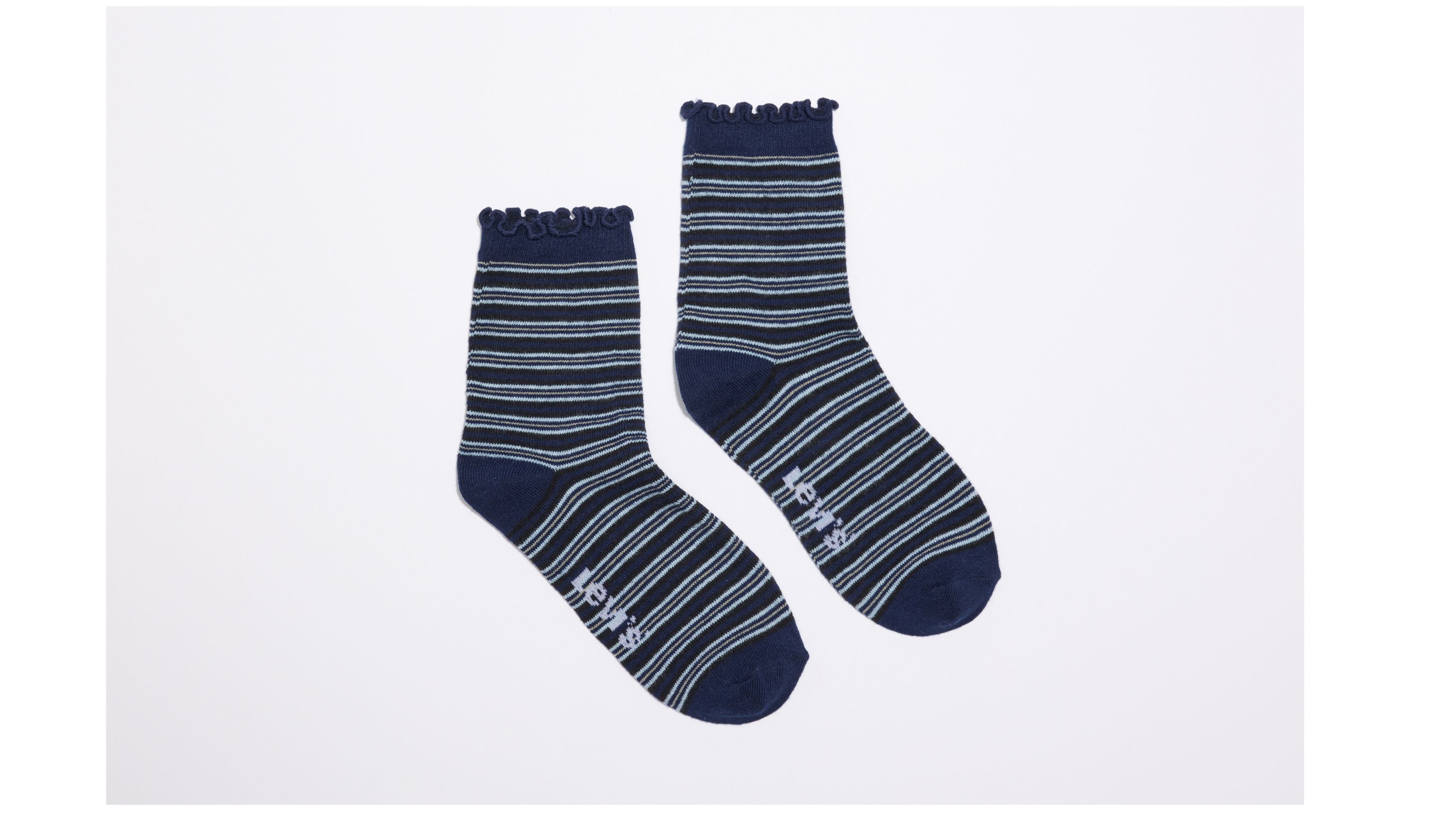 Double Stripes Short Cut Socks (3 Pack) - Black | Levi's® US