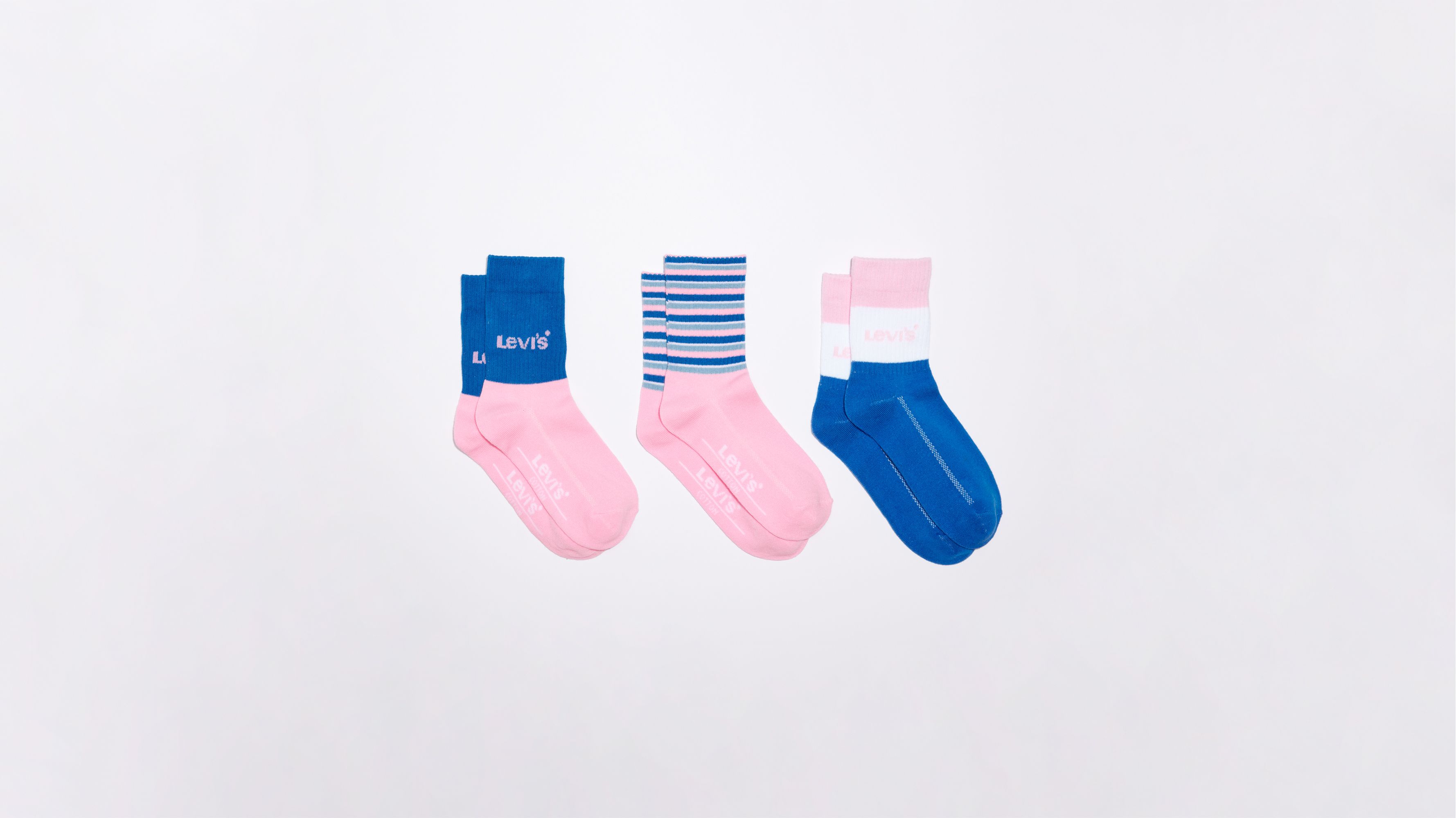 Sporty Stripe Short Cut Socks - Pink | Levi's® US
