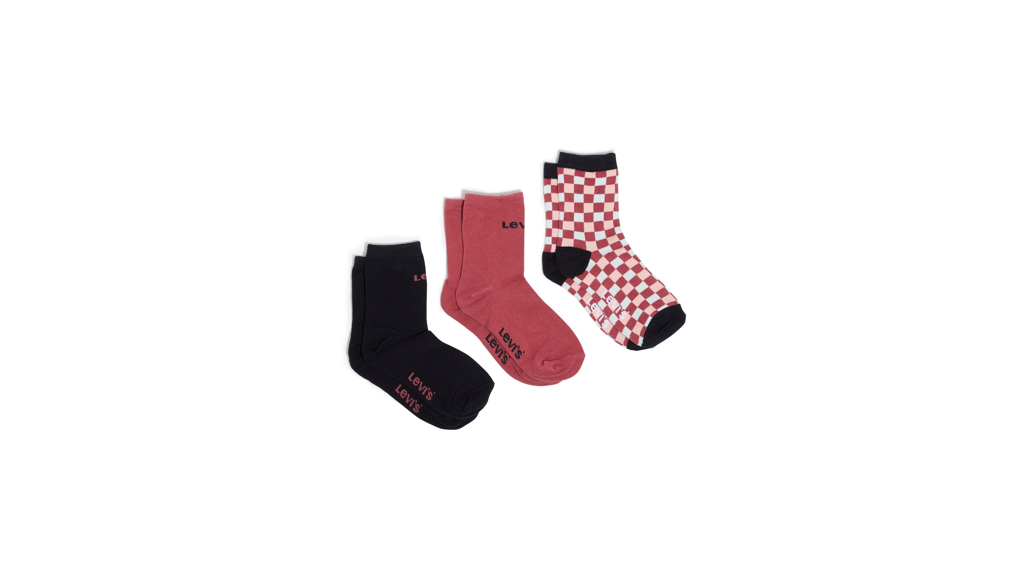 Checkerboard Short Cut Socks (3 Pack) - Multi-color | Levi's® US