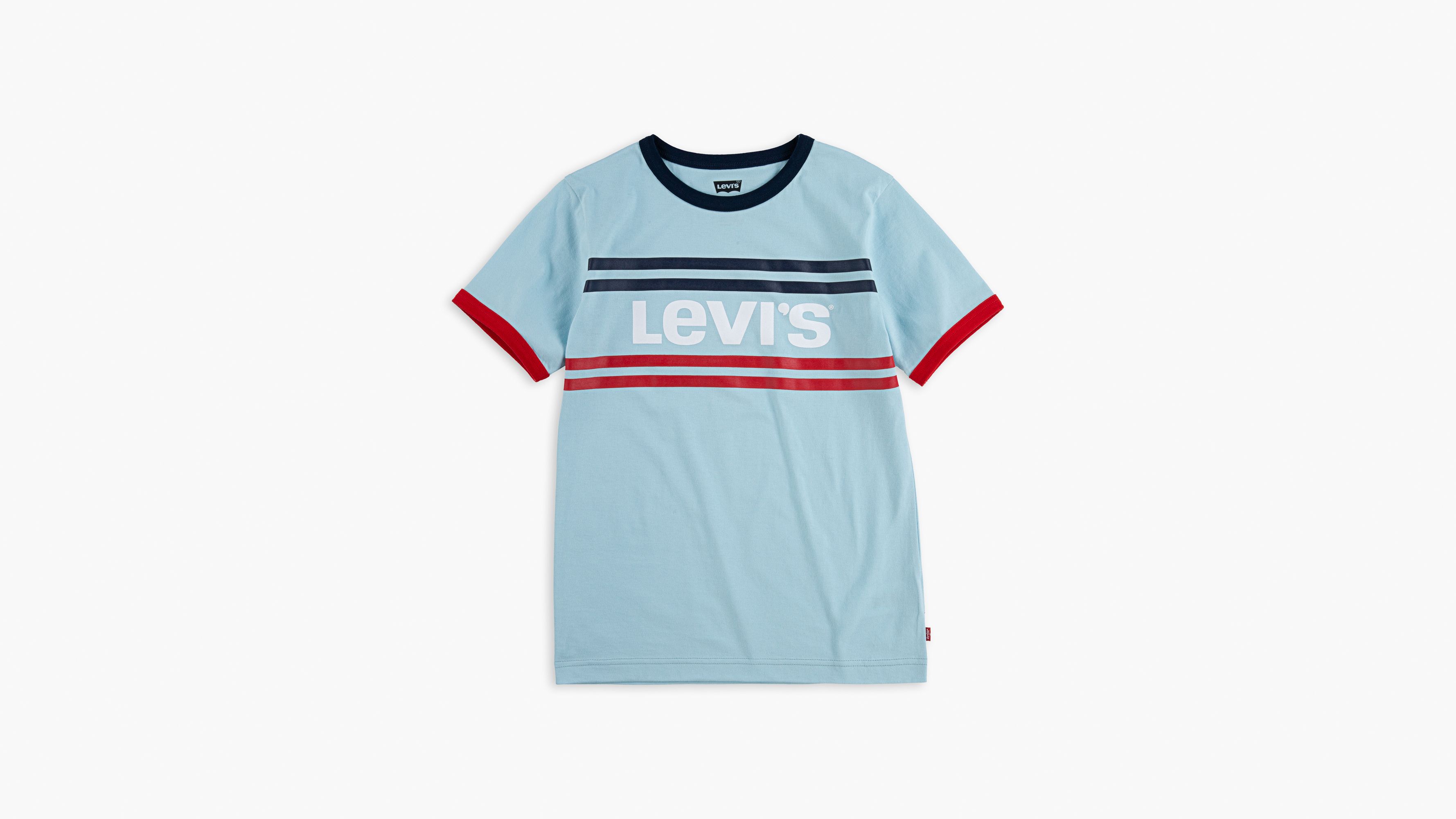 Big Boys S-xl Levi's® Stripe Ringer Tee Shirt - Blue | Levi's® US