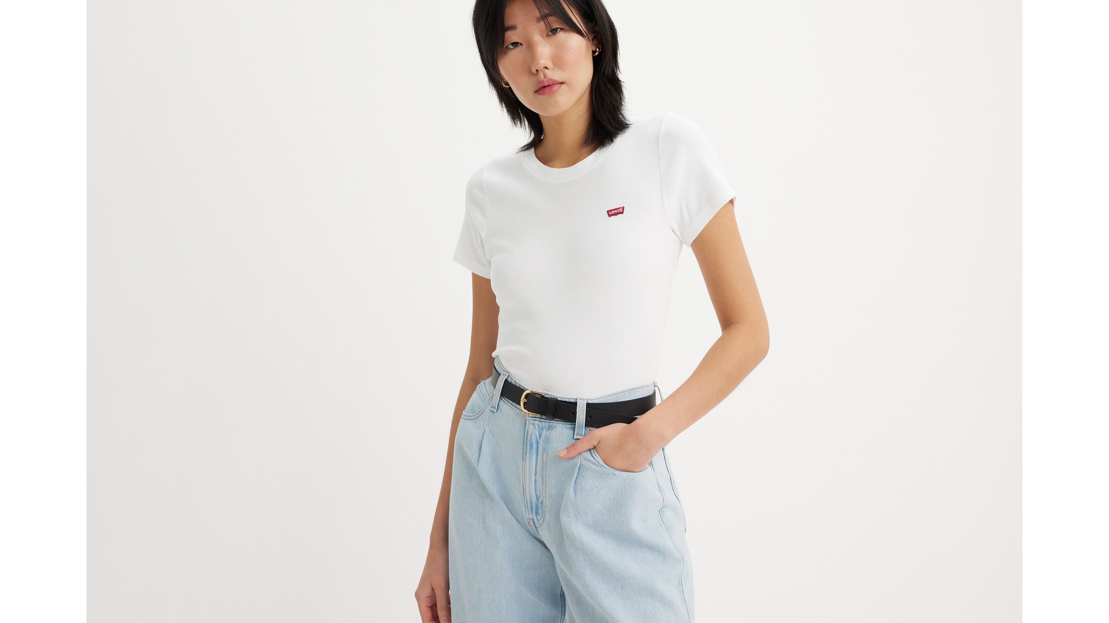 Ribbed Baby Tee - White | Levi's® MC