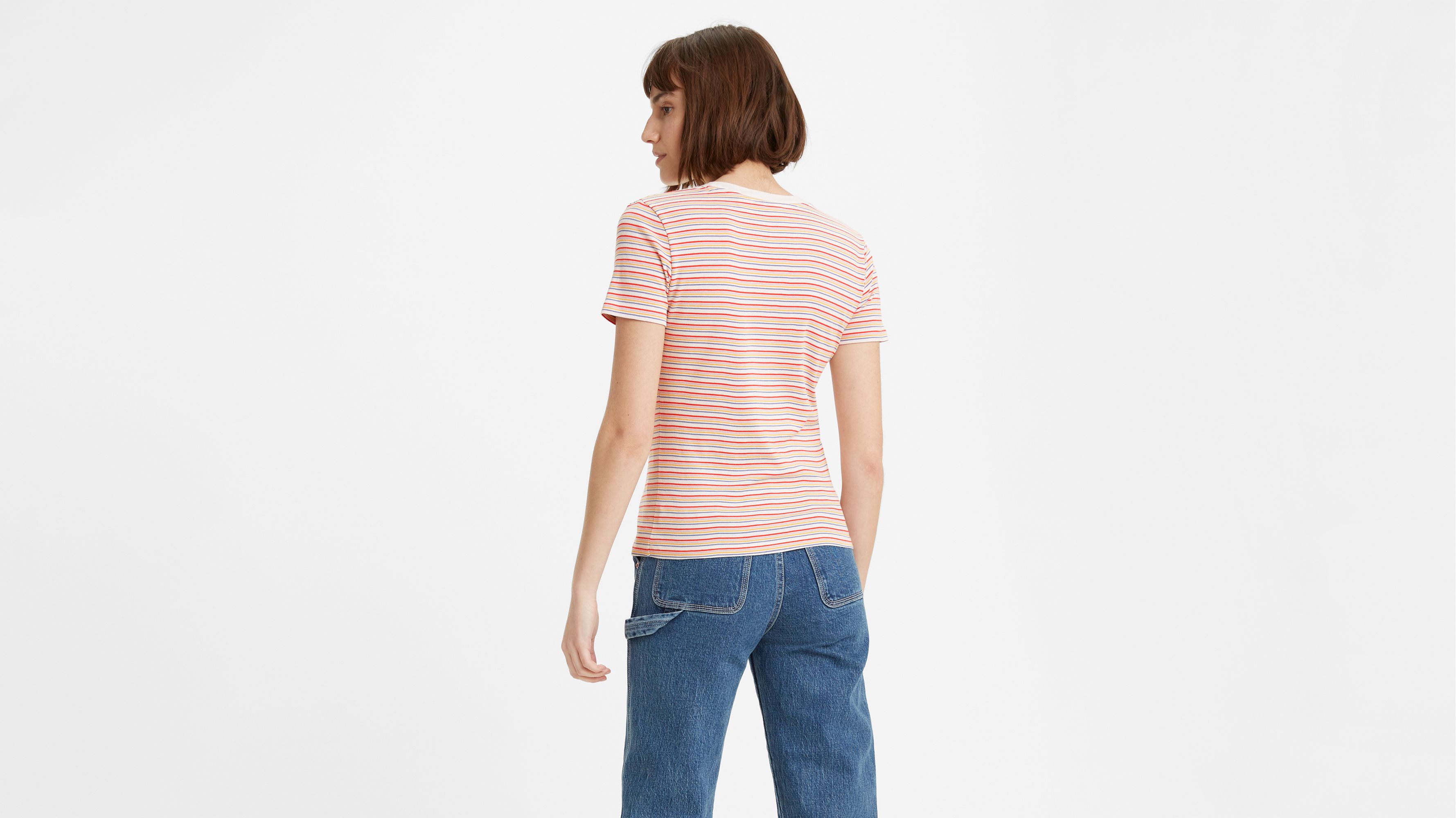 Short Sleeve Rib Baby Tee Shirt - Red | Levi's® US