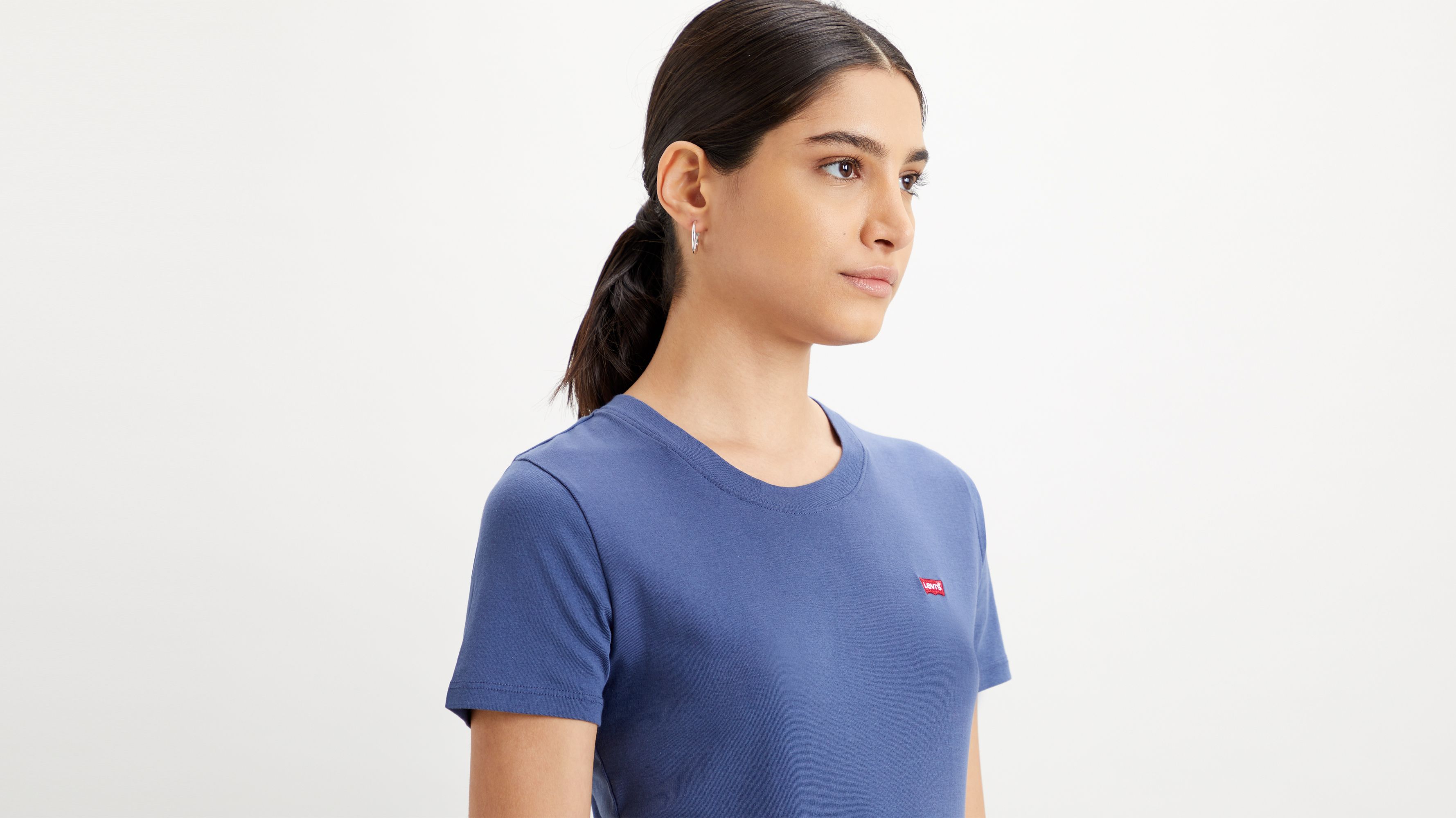 Short Sleeve Rib Baby Tee Shirt - Blue | Levi's® US