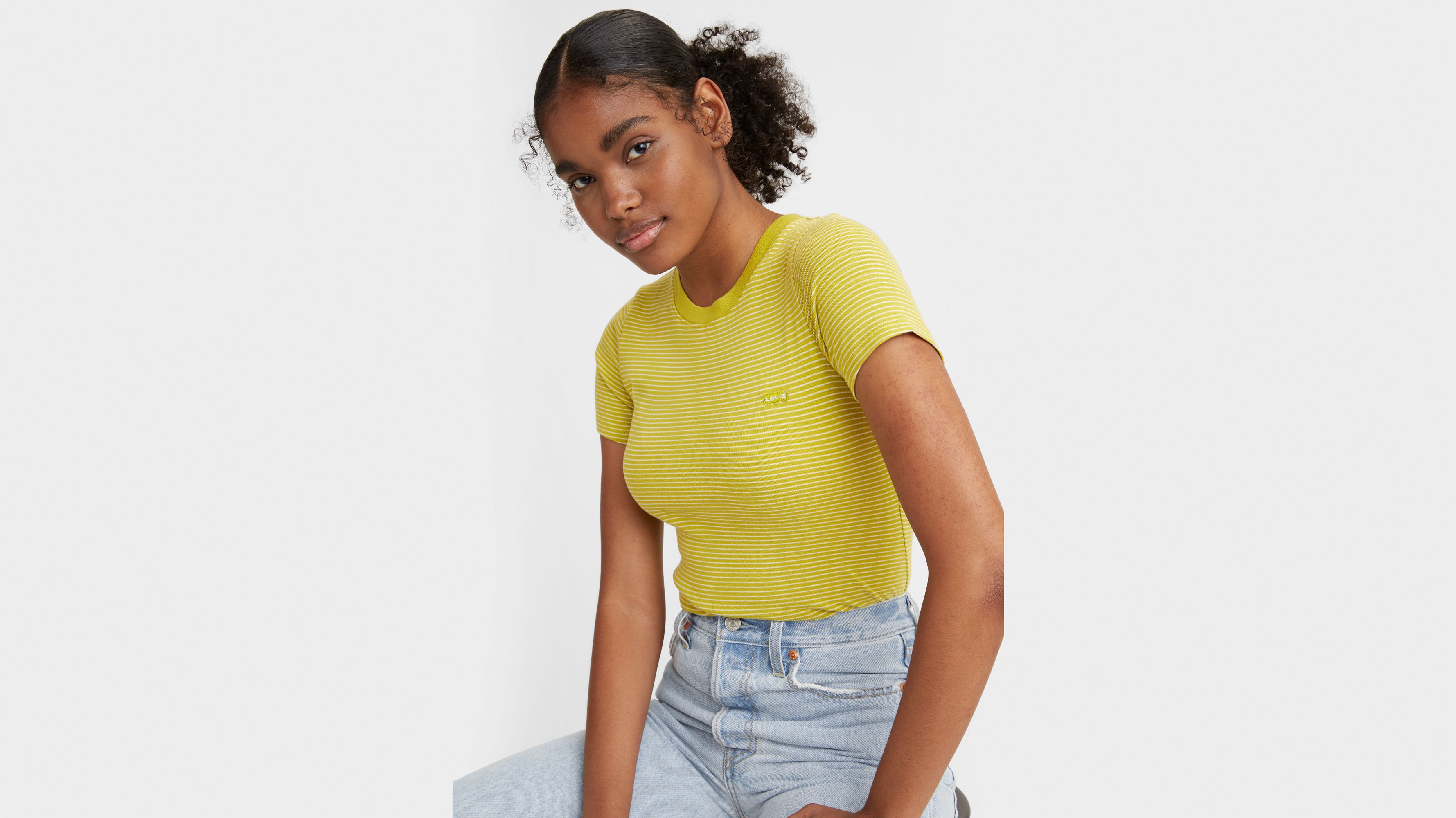 Short Sleeve Rib Baby T-shirt - Green | Levi's® US