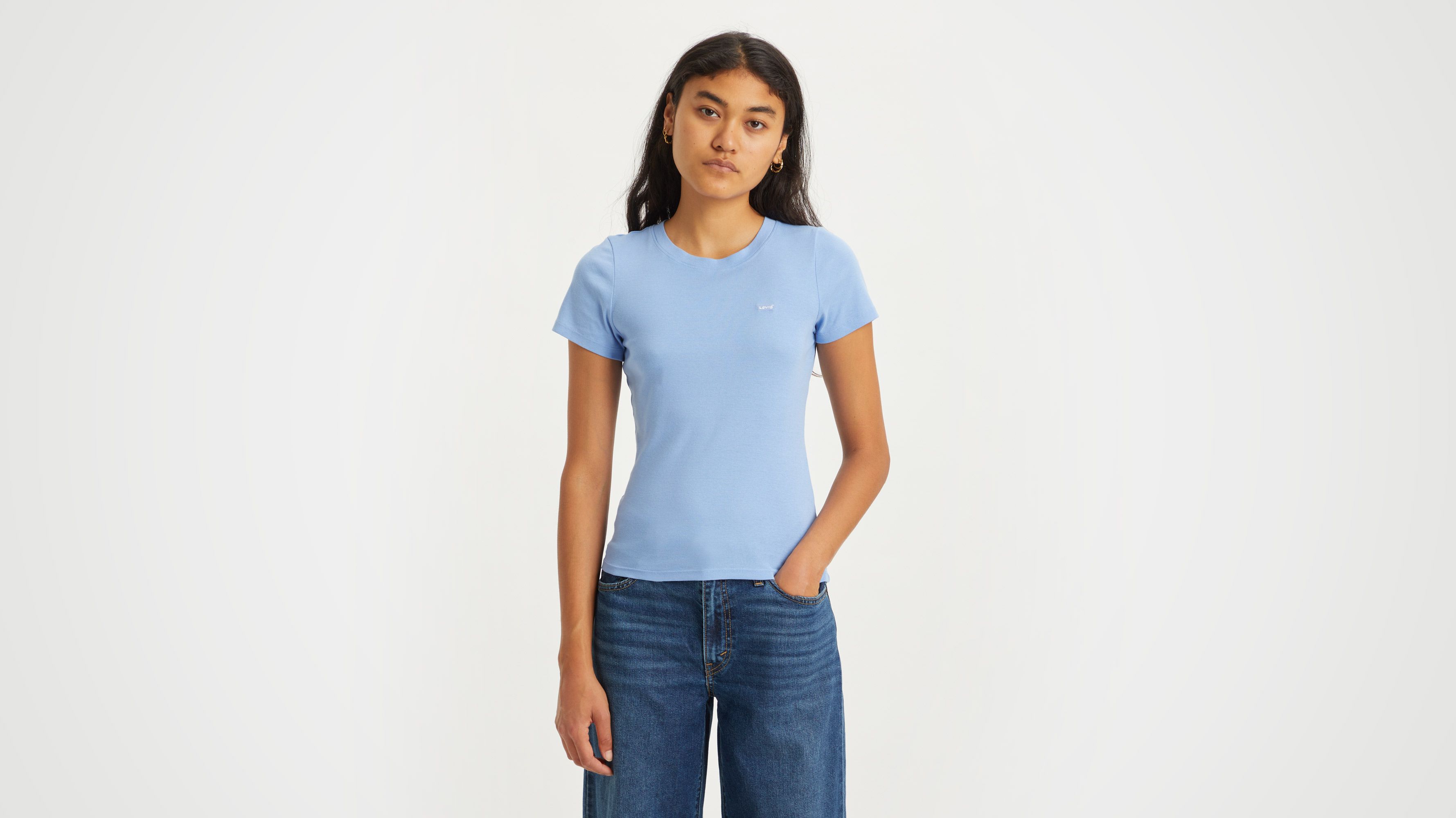 Short Sleeve Rib Baby T-shirt - Blue | Levi's® CA