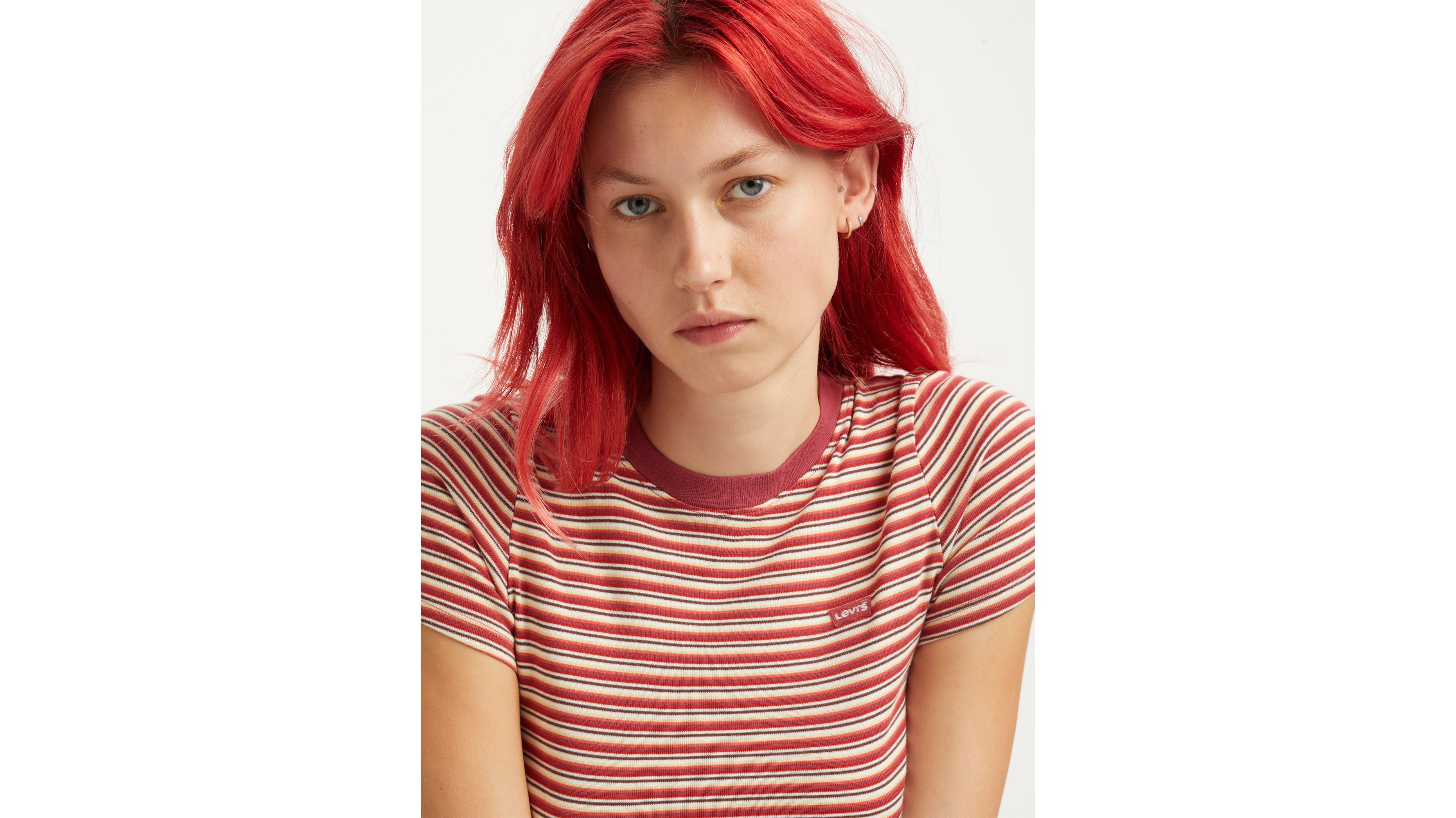 Short Sleeve Rib Baby Tee - Red | Levi's® HU