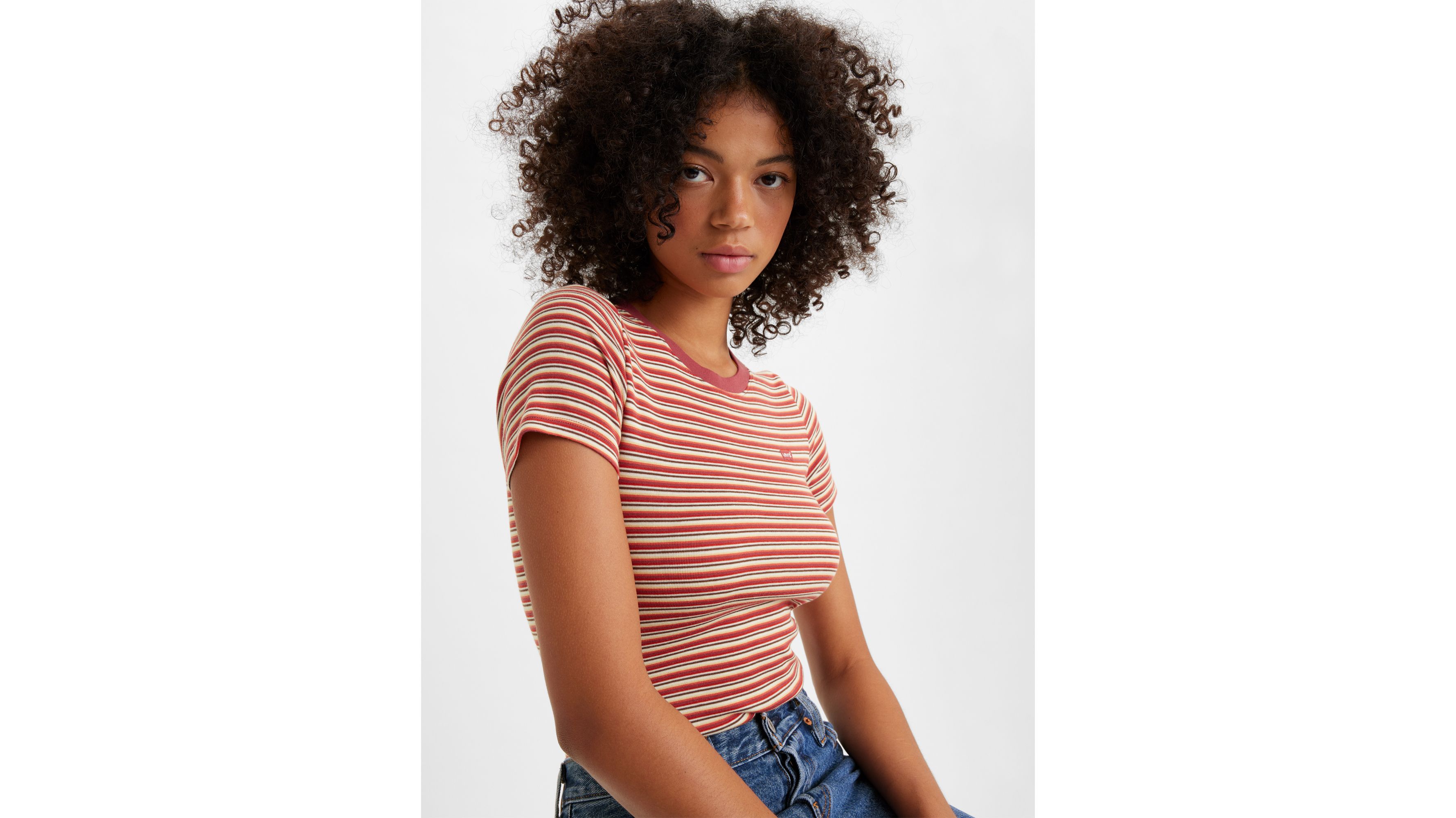 Short Sleeve Rib Baby T-shirt - Red | Levi's® CA