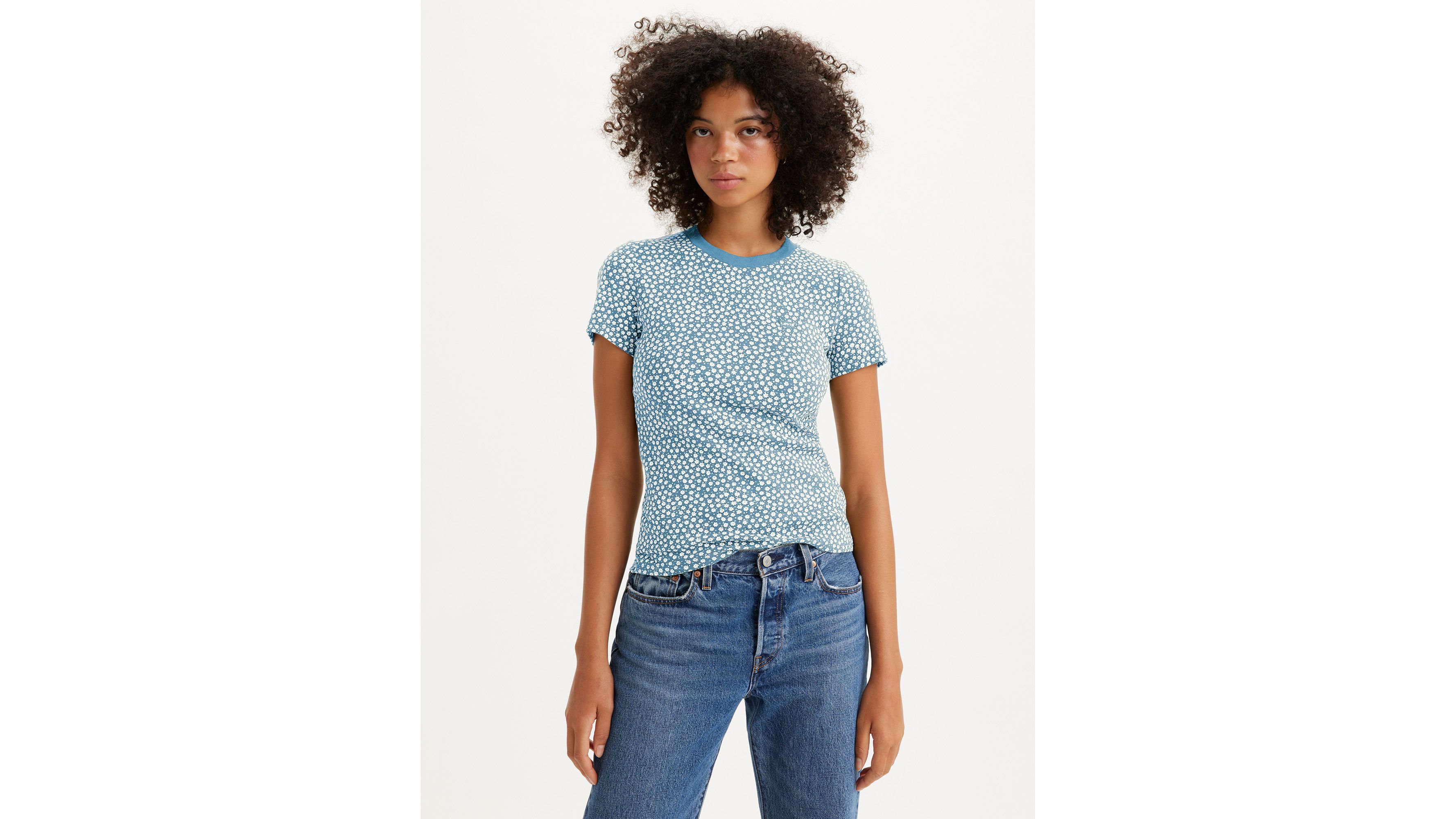 Ribbed Baby Tee - Blue | Levi's® AD