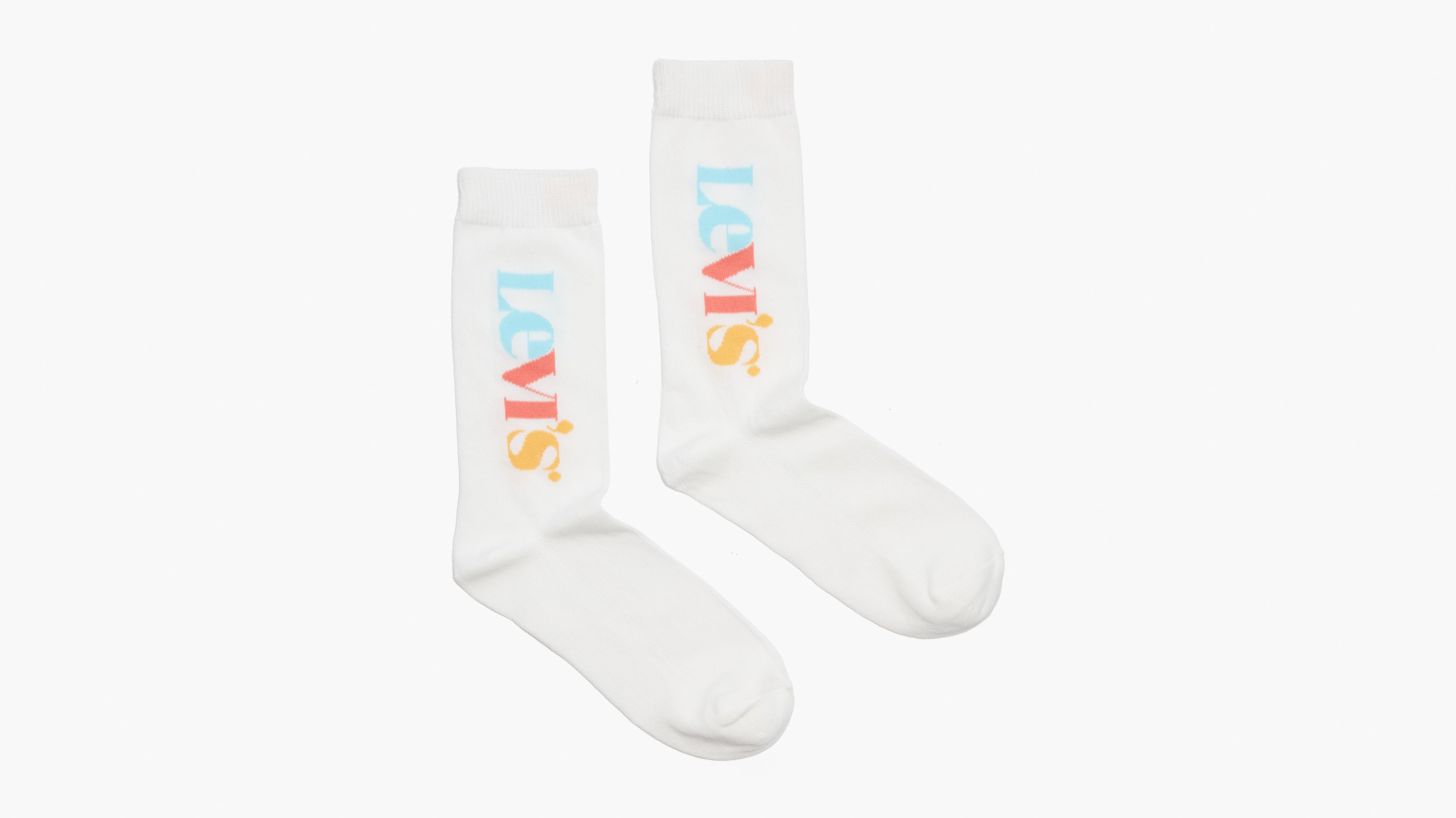 Levi's® Vertical Logo Socks (2 Pack) - Multi-color | Levi's® US