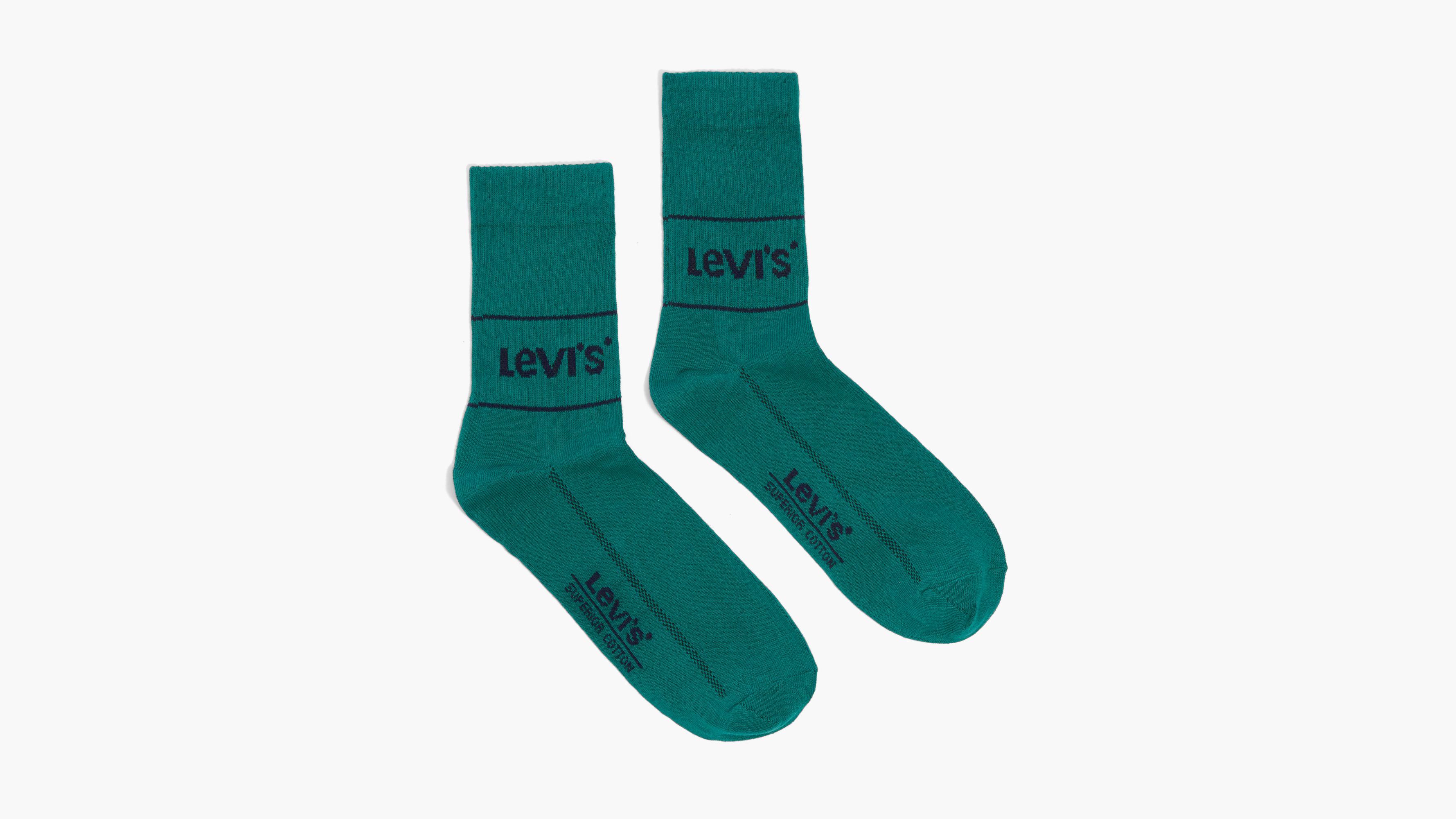 Short Cut Sport Socks (2 Pack) - Green | Levi's® US