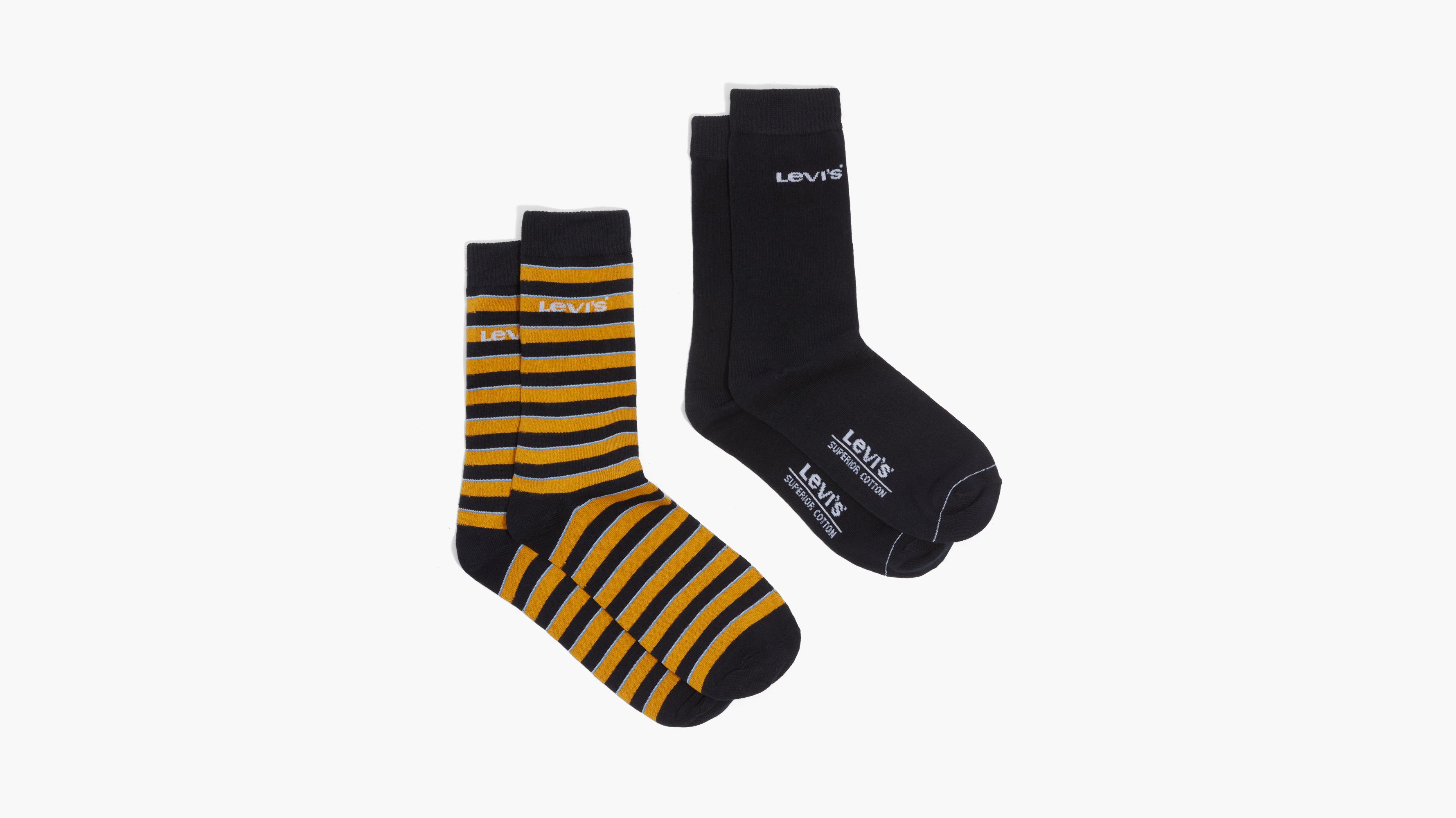 Regular Cut Stripe Socks (2 Pack) - Multi-color | Levi's® US